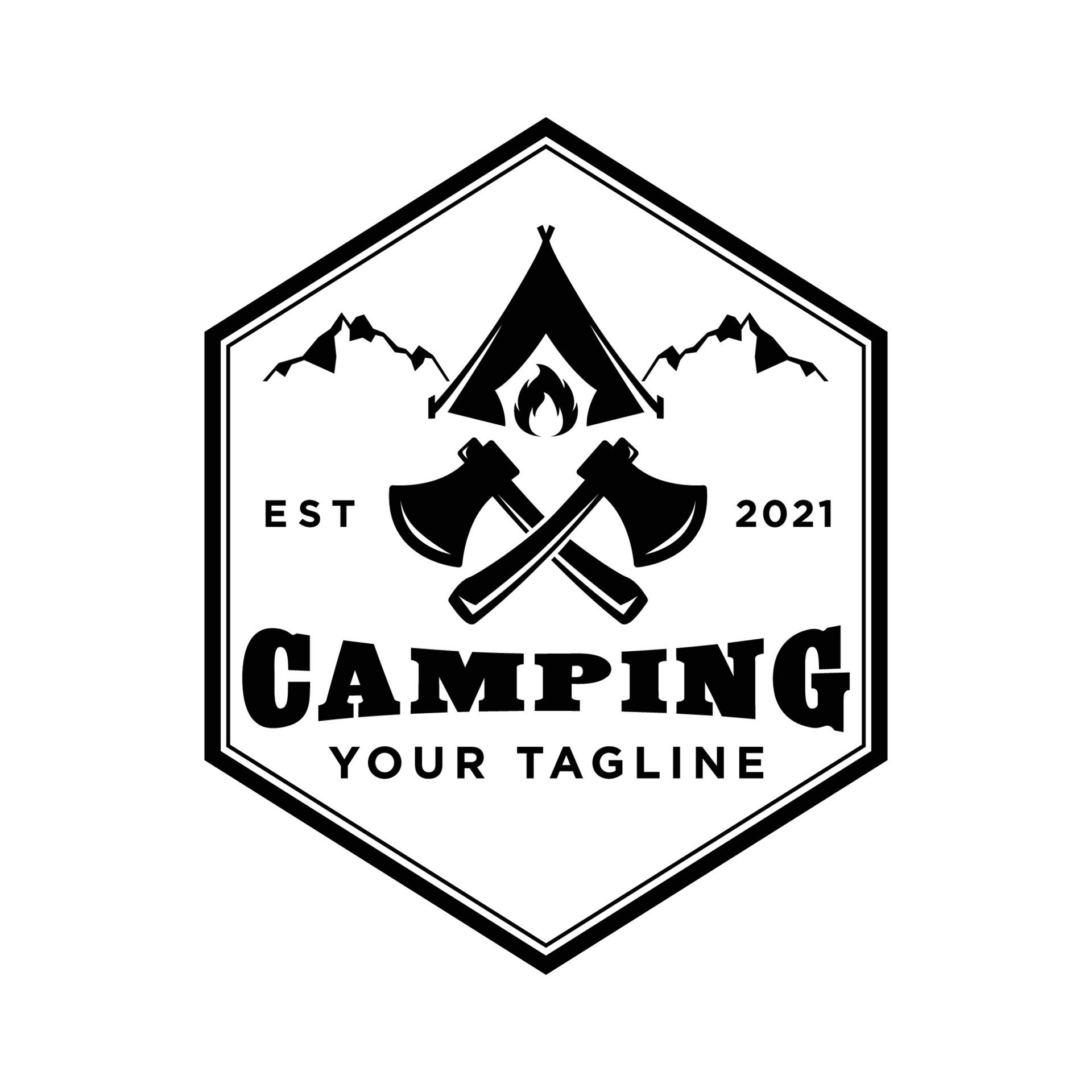 Camping Logo Vector 20715893 Vector Art At Vecteezy