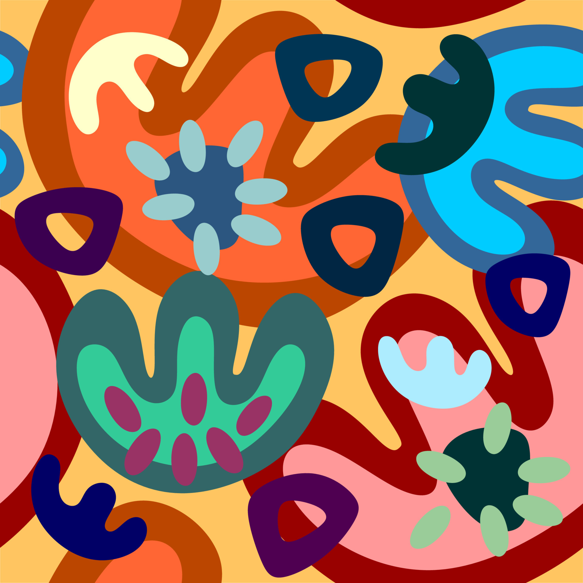 Seamless colorful doodle pattern. Urban art. Beautiful design for ...