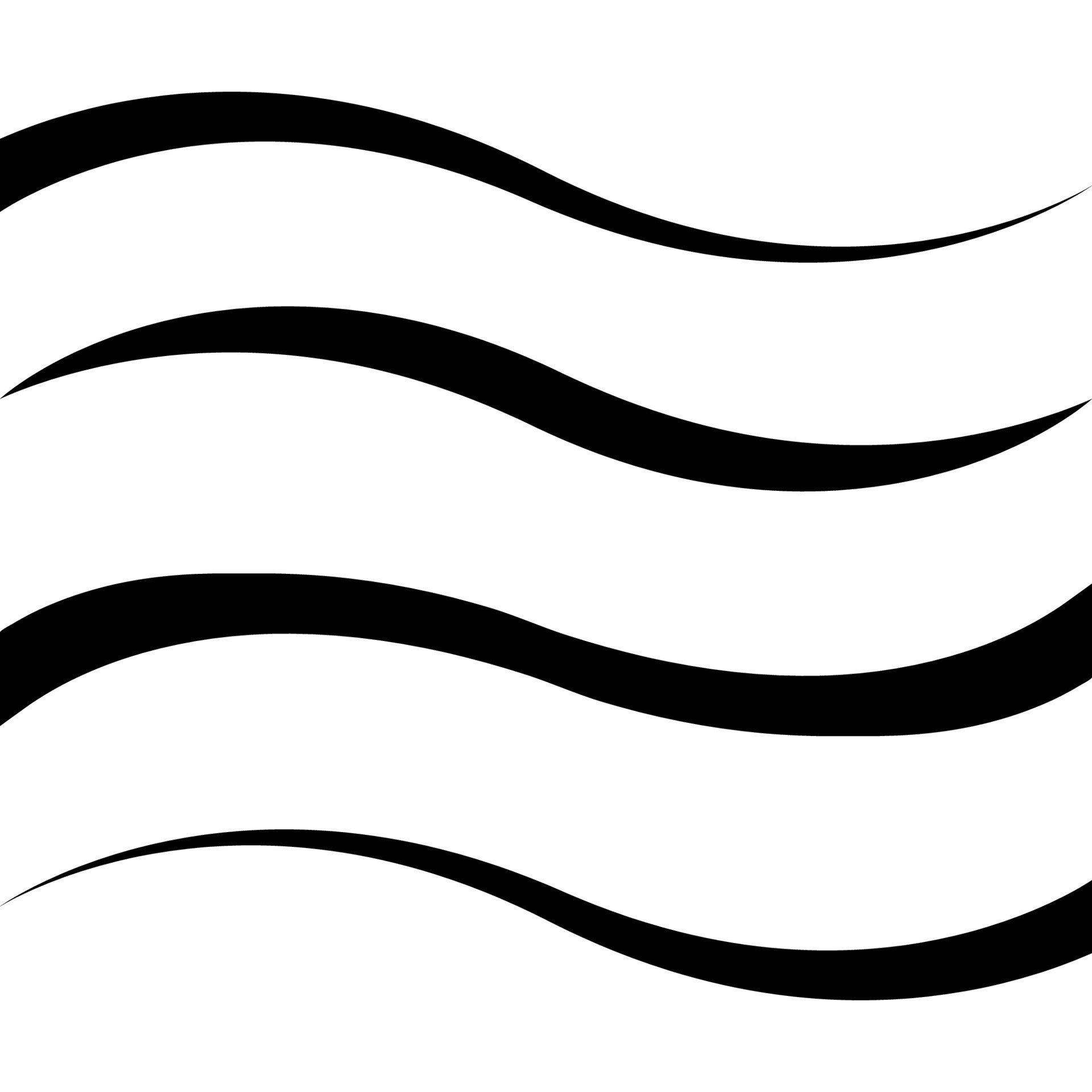 Set curved calligraphy line stripe, vector, ribbon as a road element ...
