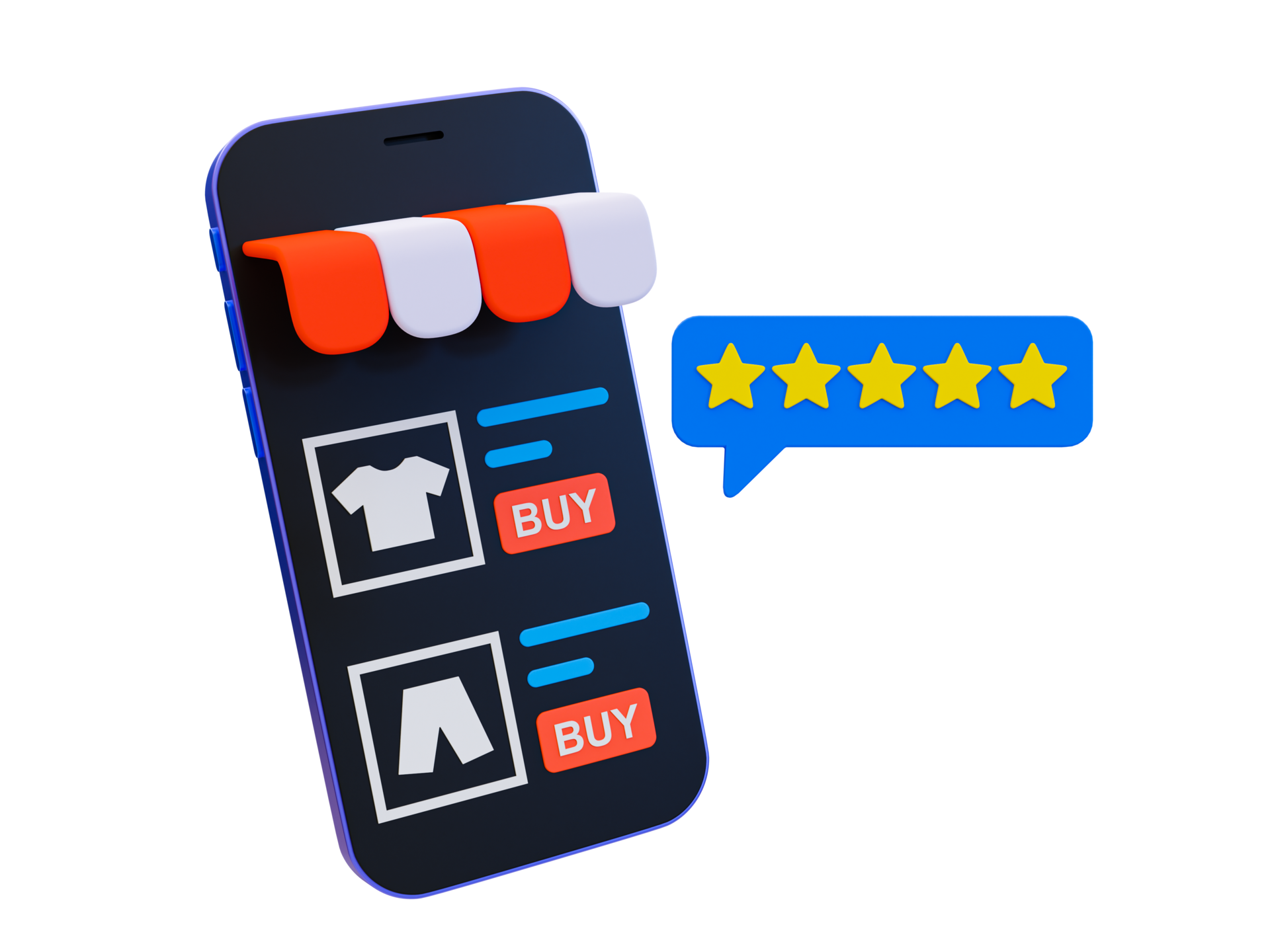 Free 3d Minimal Customer Rating Concept Customer Satisfaction Concept Online Shopping