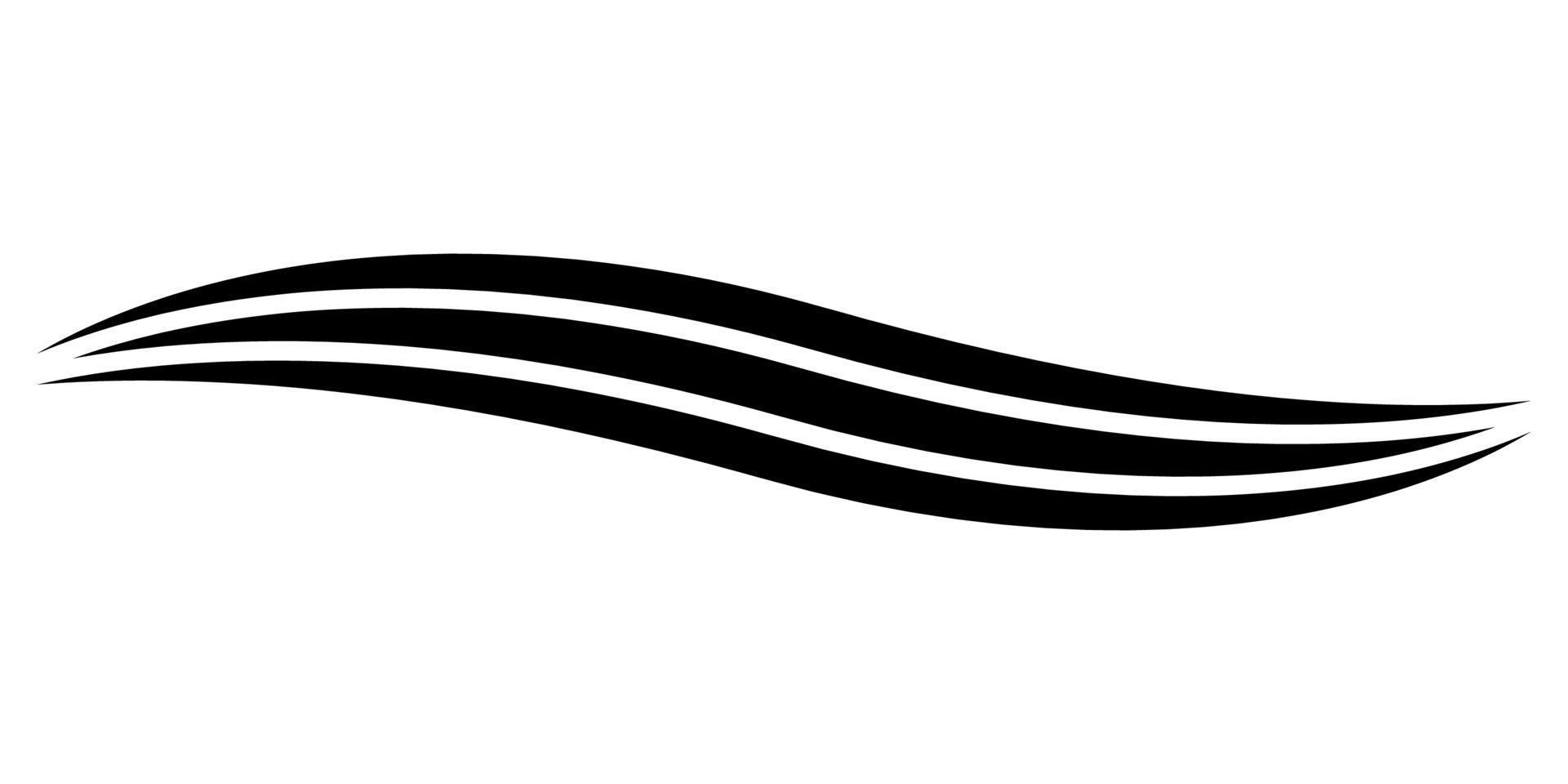 Curved calligraphic line, vector, ribbon, similar to a road element of ...