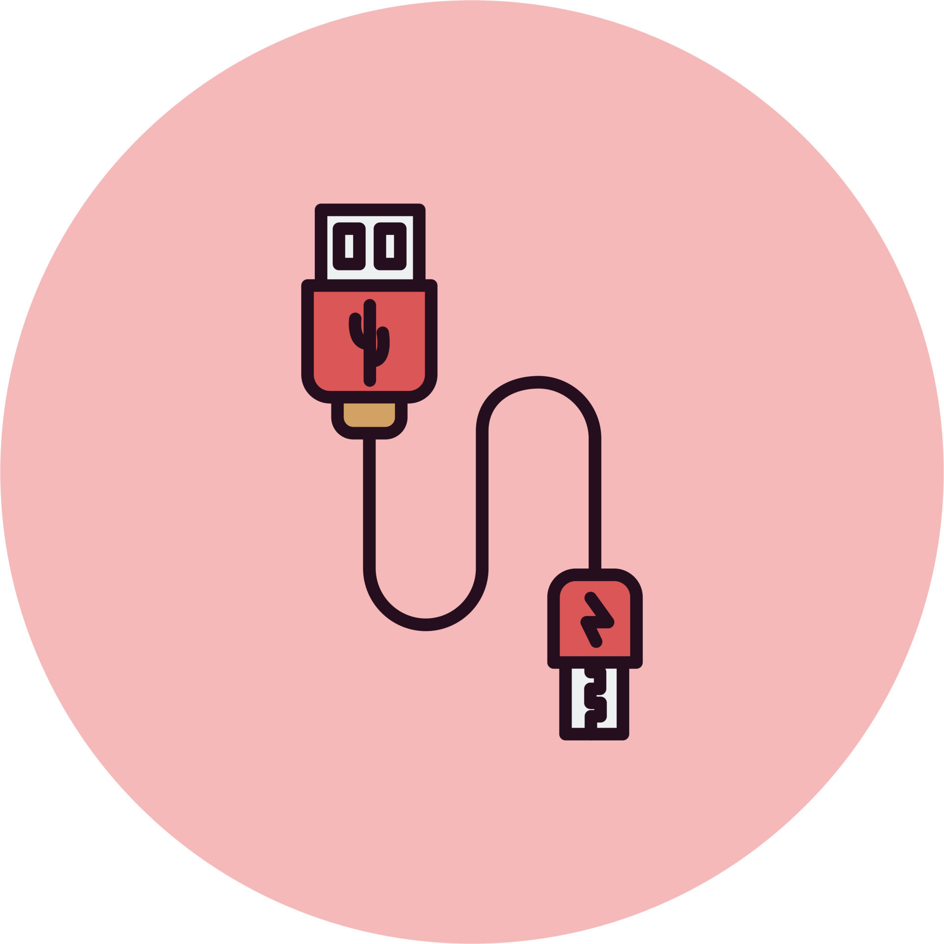 Usb Cable Vector Icon 20722492 Vector Art At Vecteezy