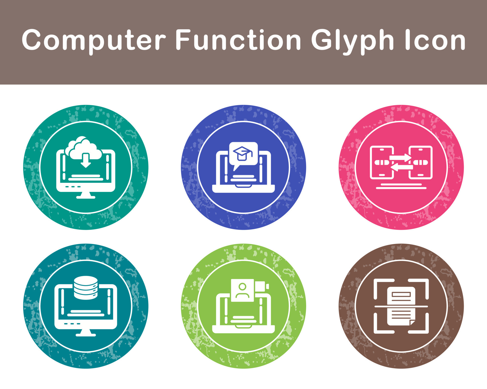 Computer Function Vector Icon Set 20728853 Vector Art at Vecteezy