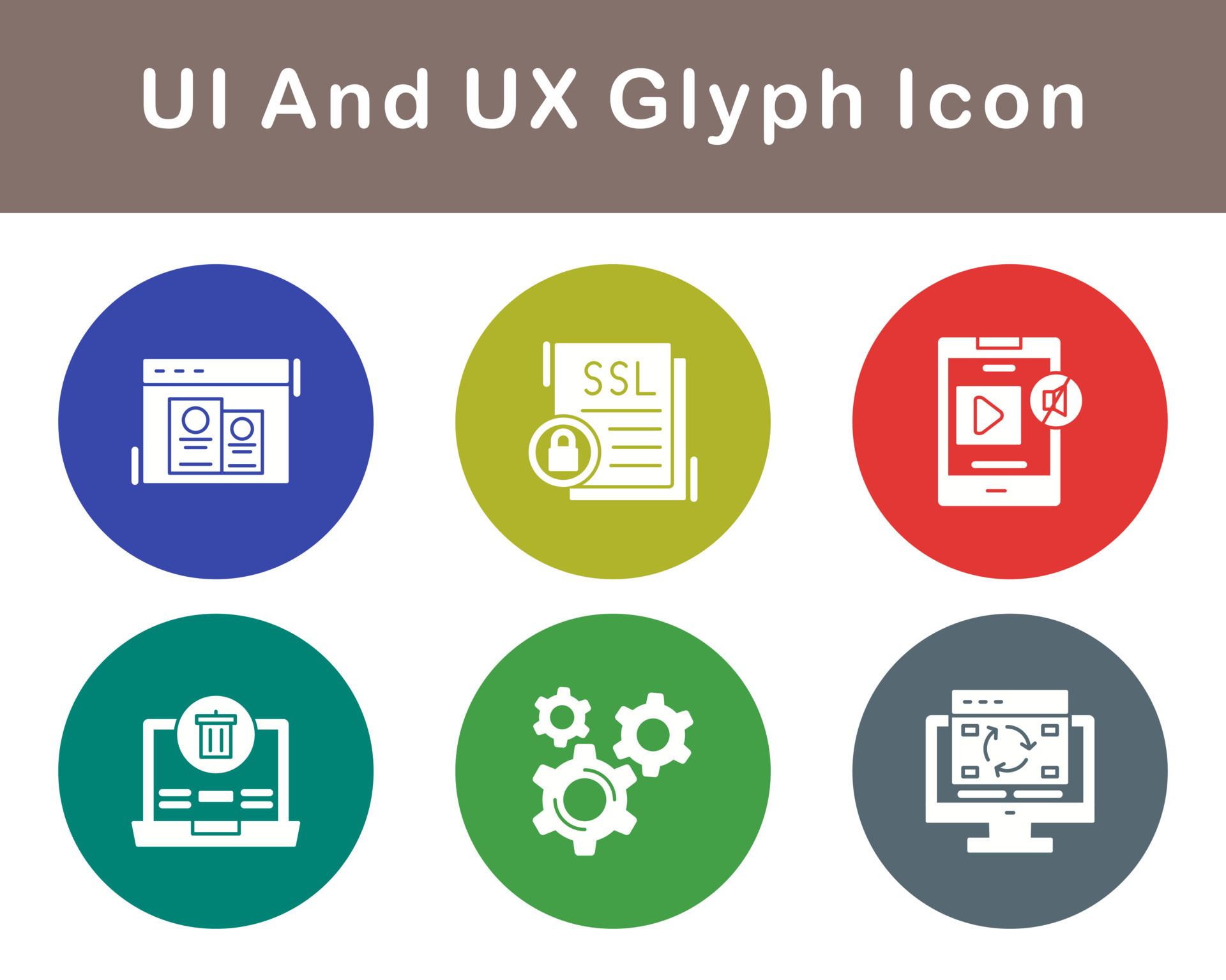 Ui And Ux Vector Icon Set 20729611 Vector Art At Vecteezy