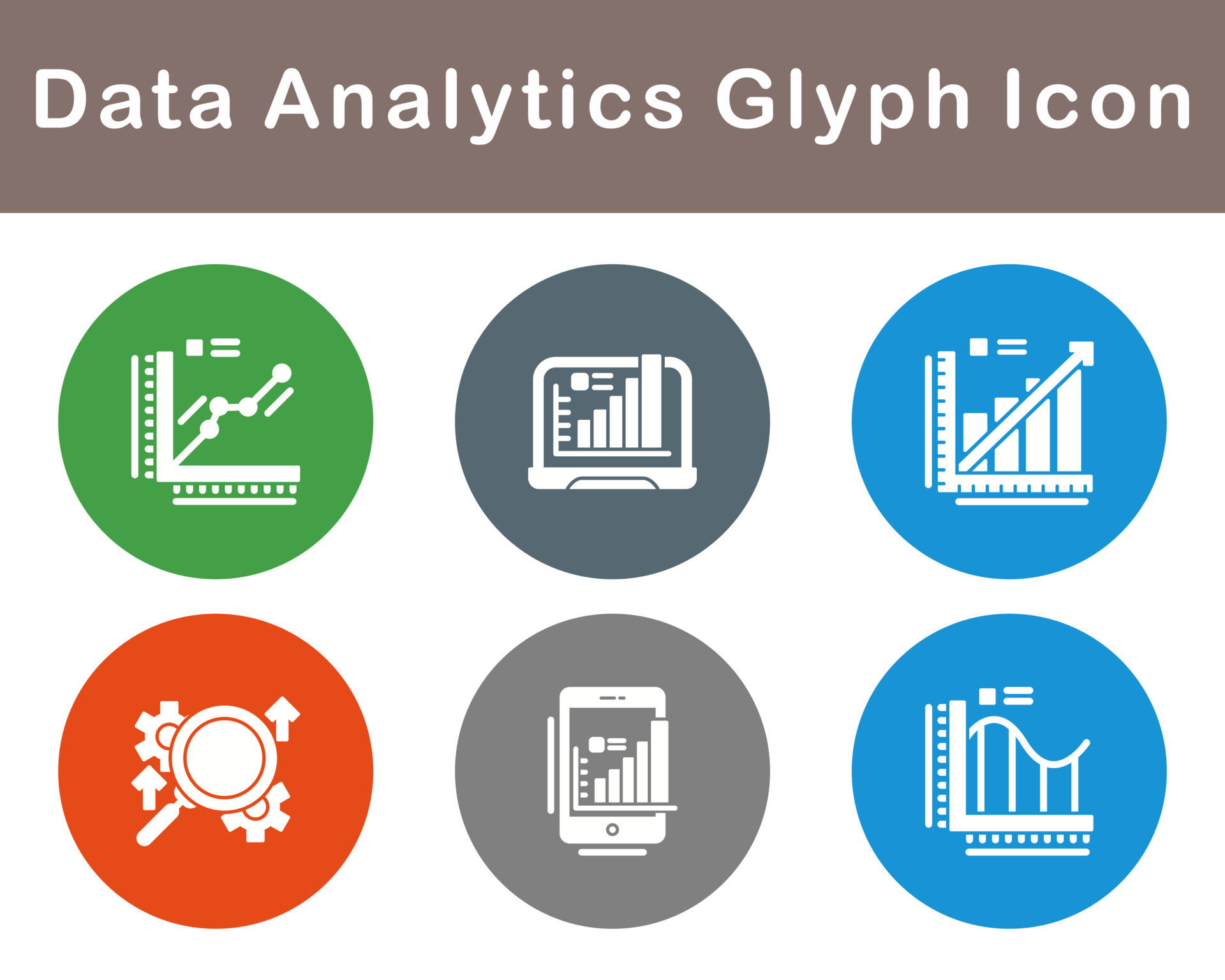 Data Analytics Vector Icon Set 20729747 Vector Art at Vecteezy
