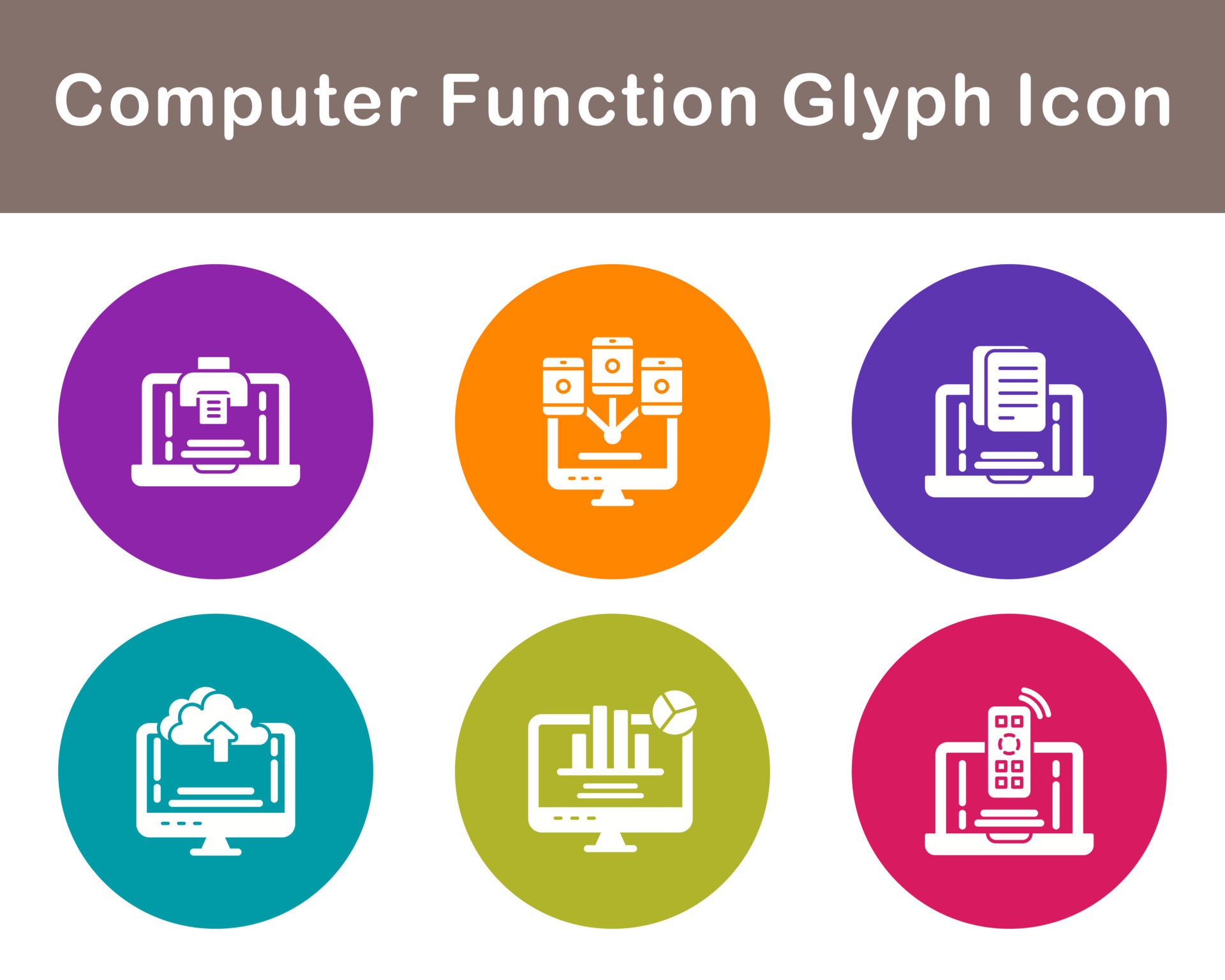 Computer Function Vector Icon Set 20730470 Vector Art at Vecteezy