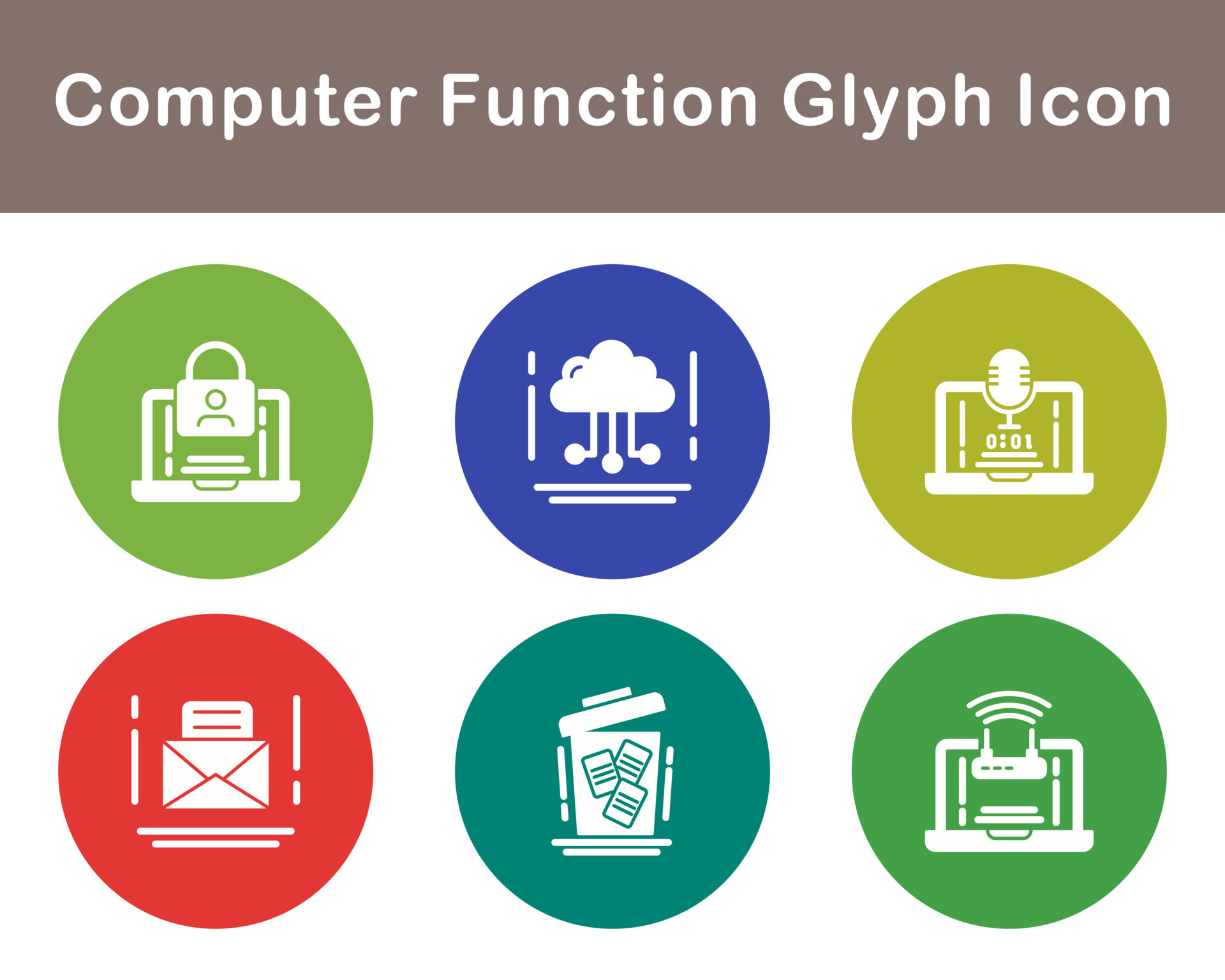 Computer Function Vector Icon Set 20730473 Vector Art at Vecteezy