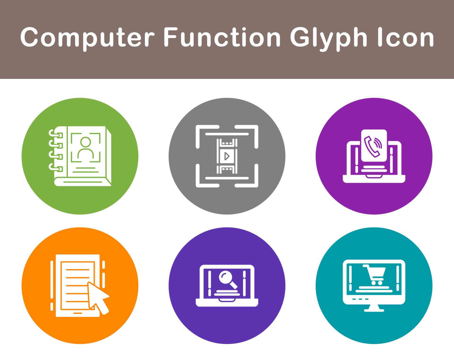Computer Function Vector Icon Set 20730538 Vector Art at Vecteezy
