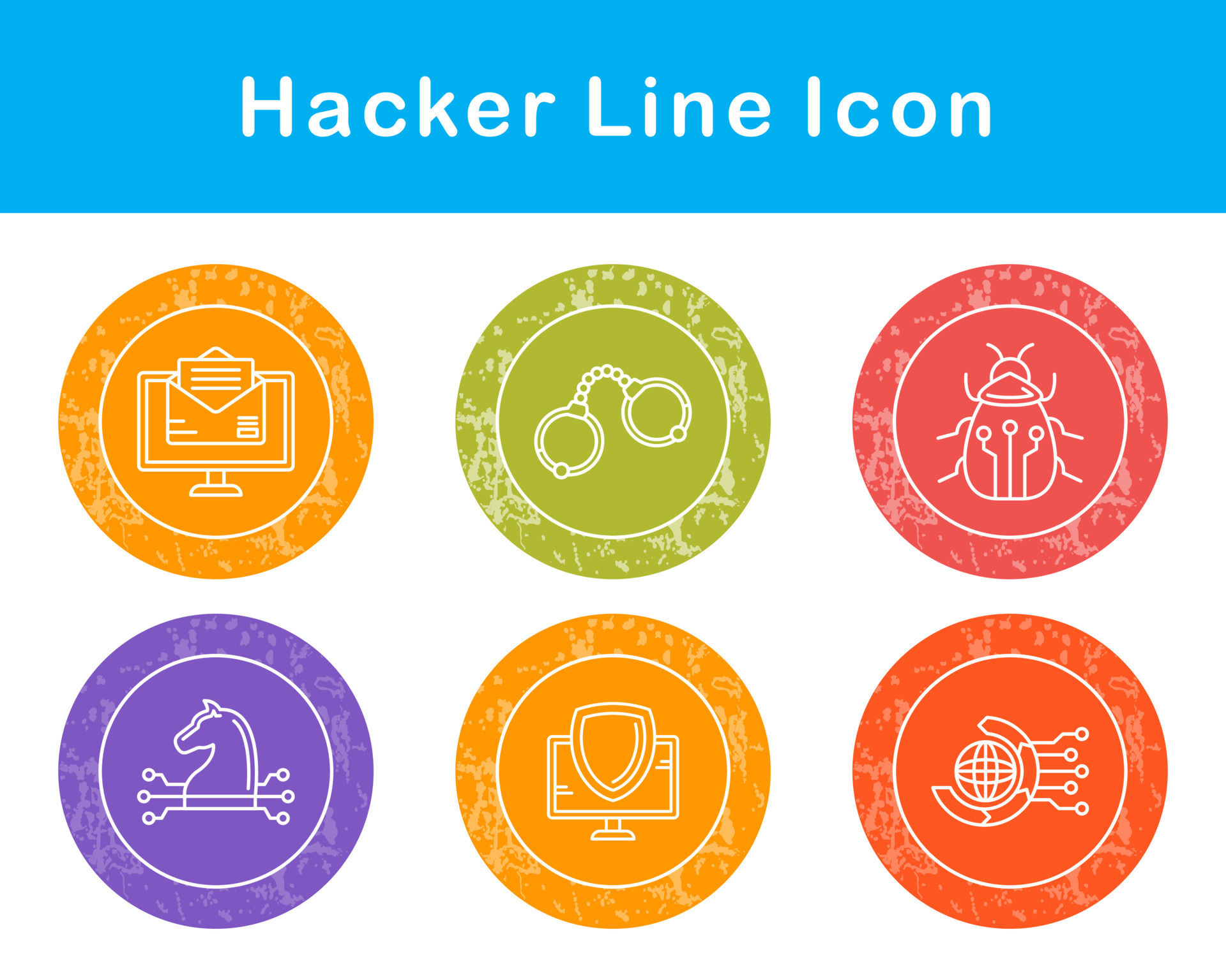 Hacker Vector Icon Set 20731751 Vector Art at Vecteezy