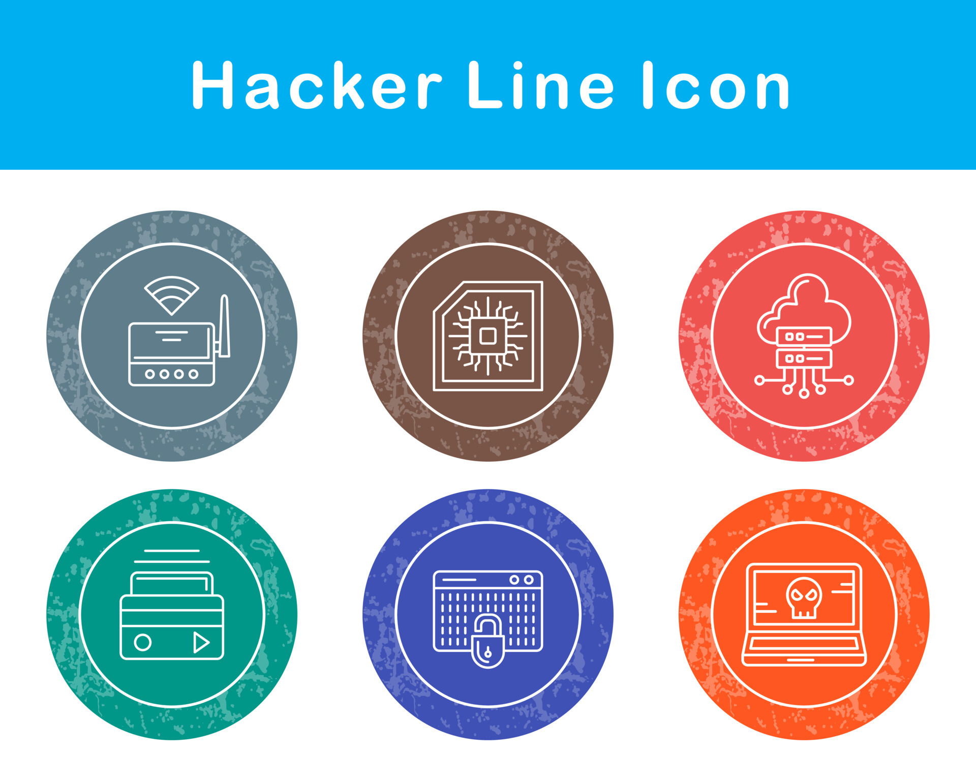 Hacker Vector Icon Set 20731755 Vector Art at Vecteezy