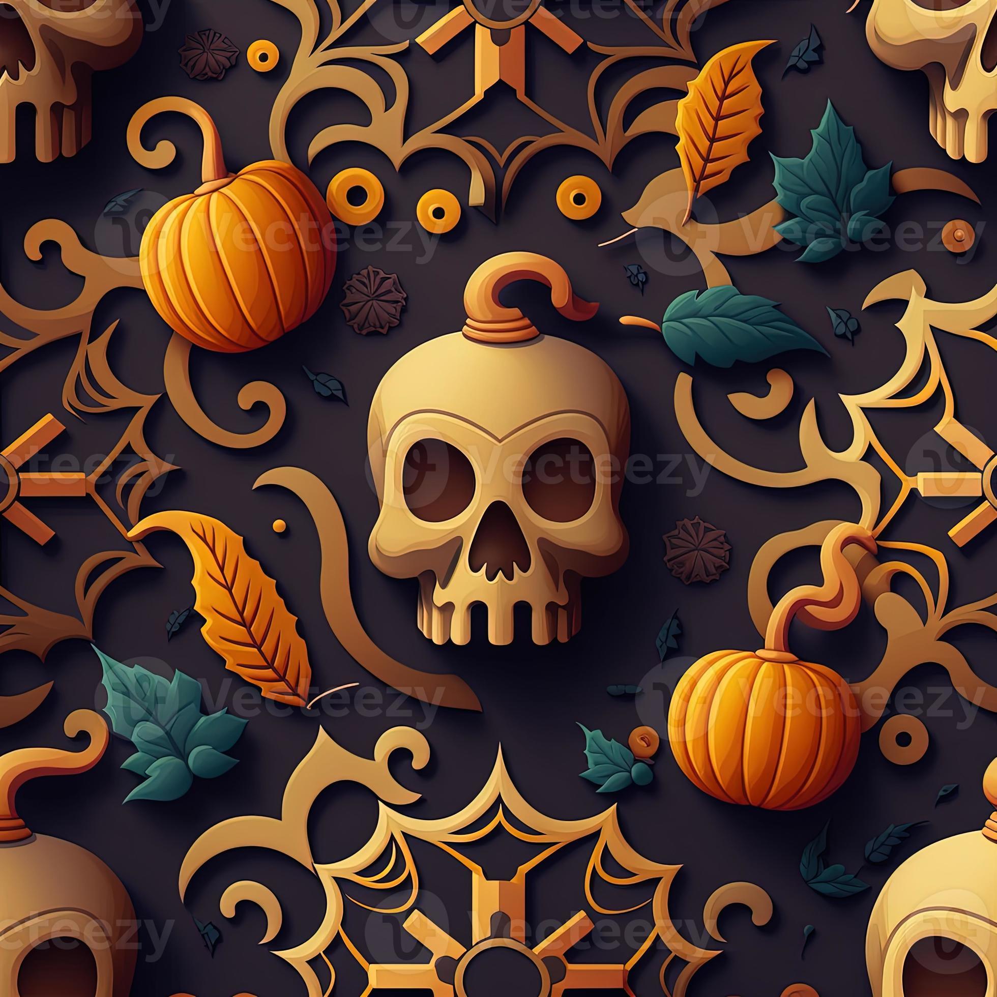 Halloween-themed digital paper and patterns Images of digital paper and ...