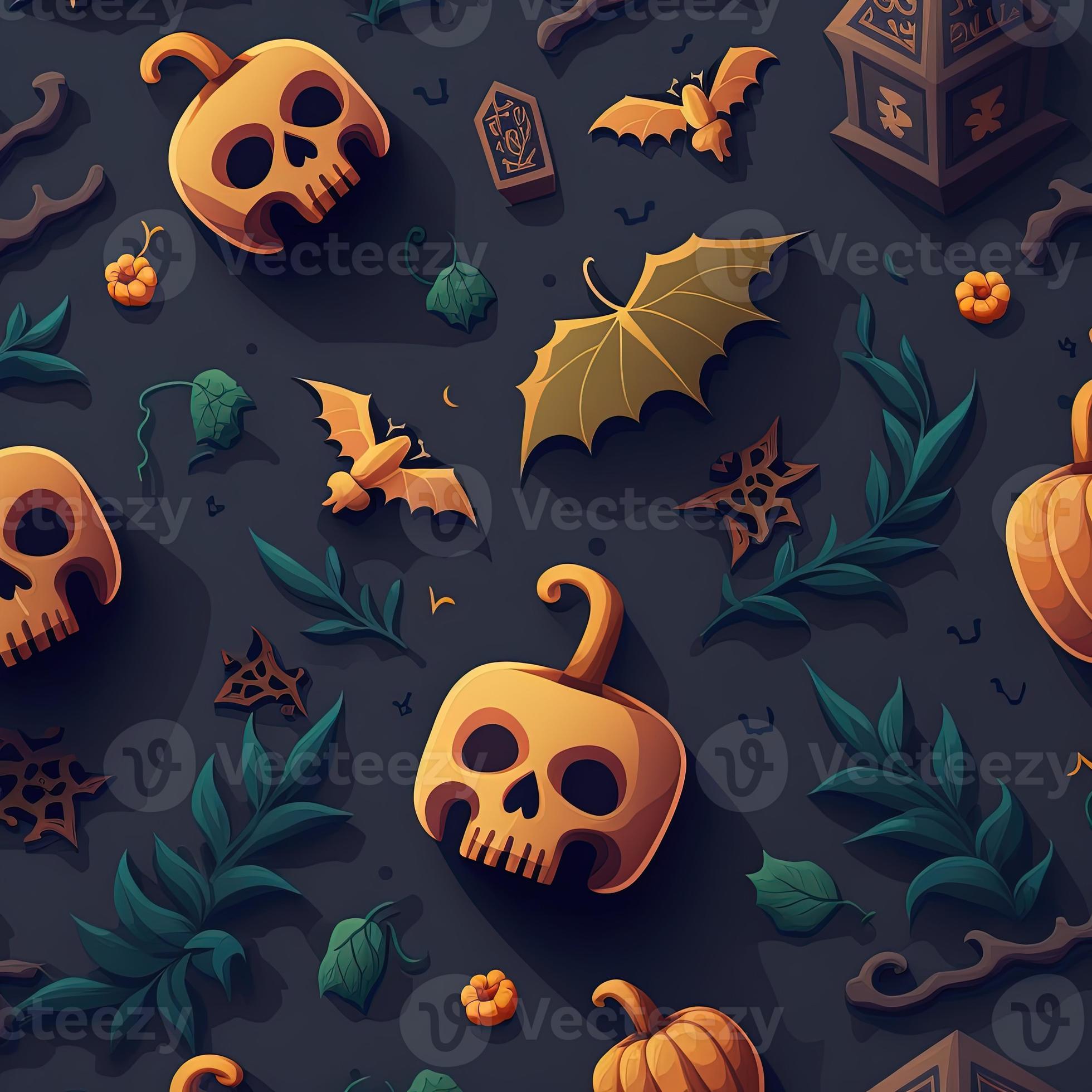 Halloween-themed digital paper and patterns Images of digital paper and ...