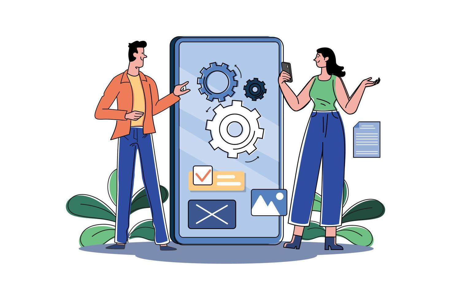 Software Testing Illustration concept on white background 20734159 ...