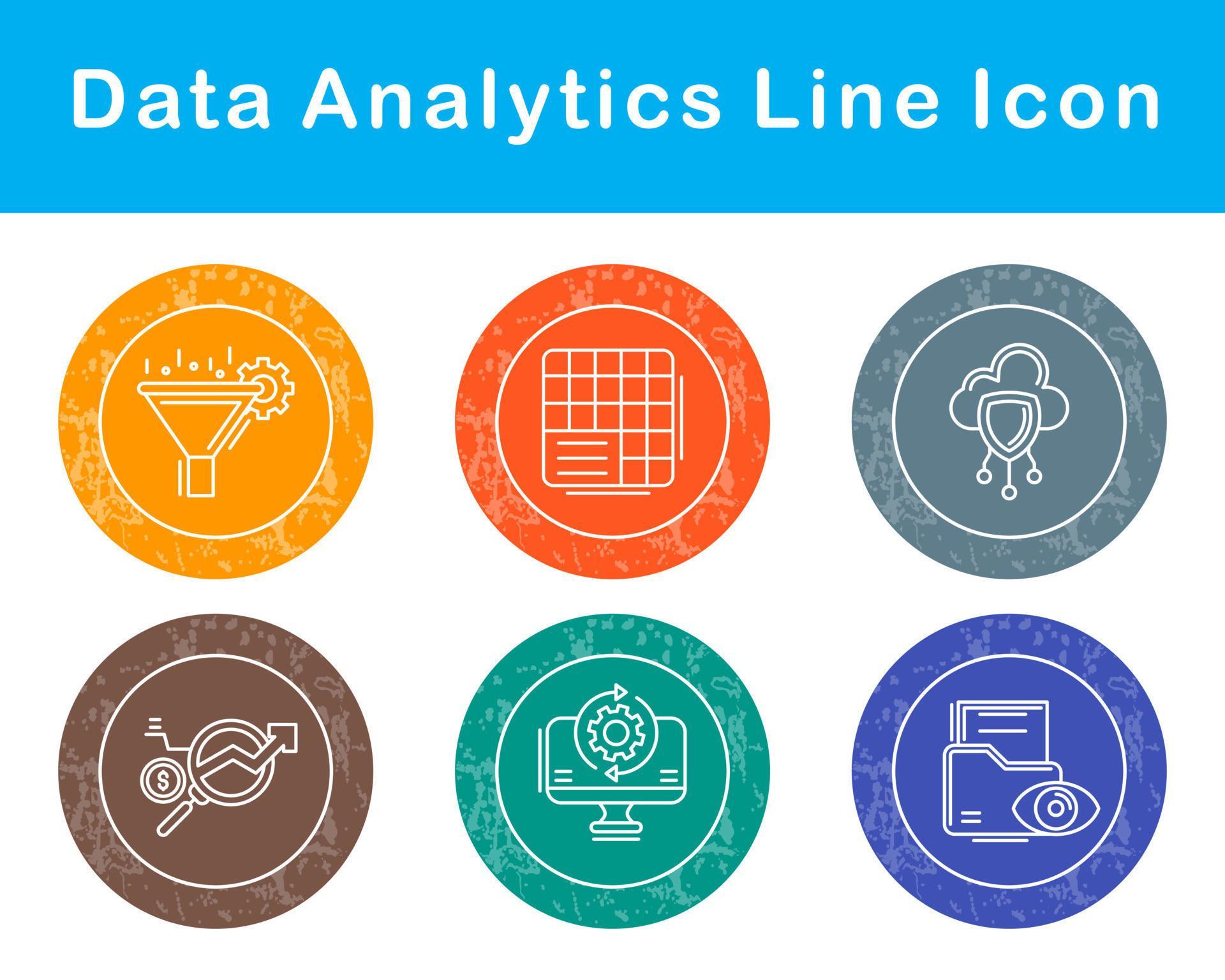 Data Analytics Vector Icon Set 20735277 Vector Art at Vecteezy