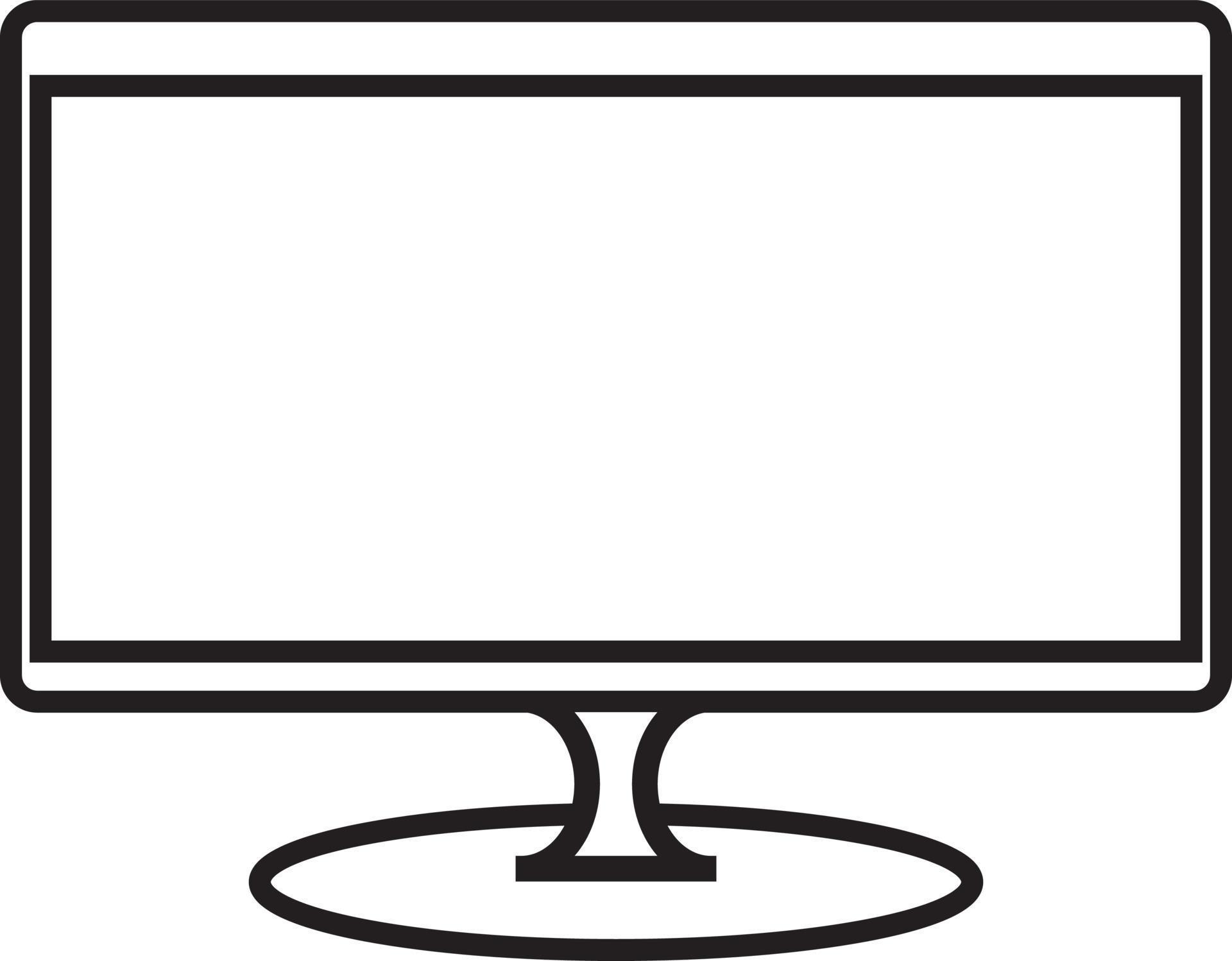 Computer or tv desktop screen monitor, digital electronics with black and white visuals 20736114 ...