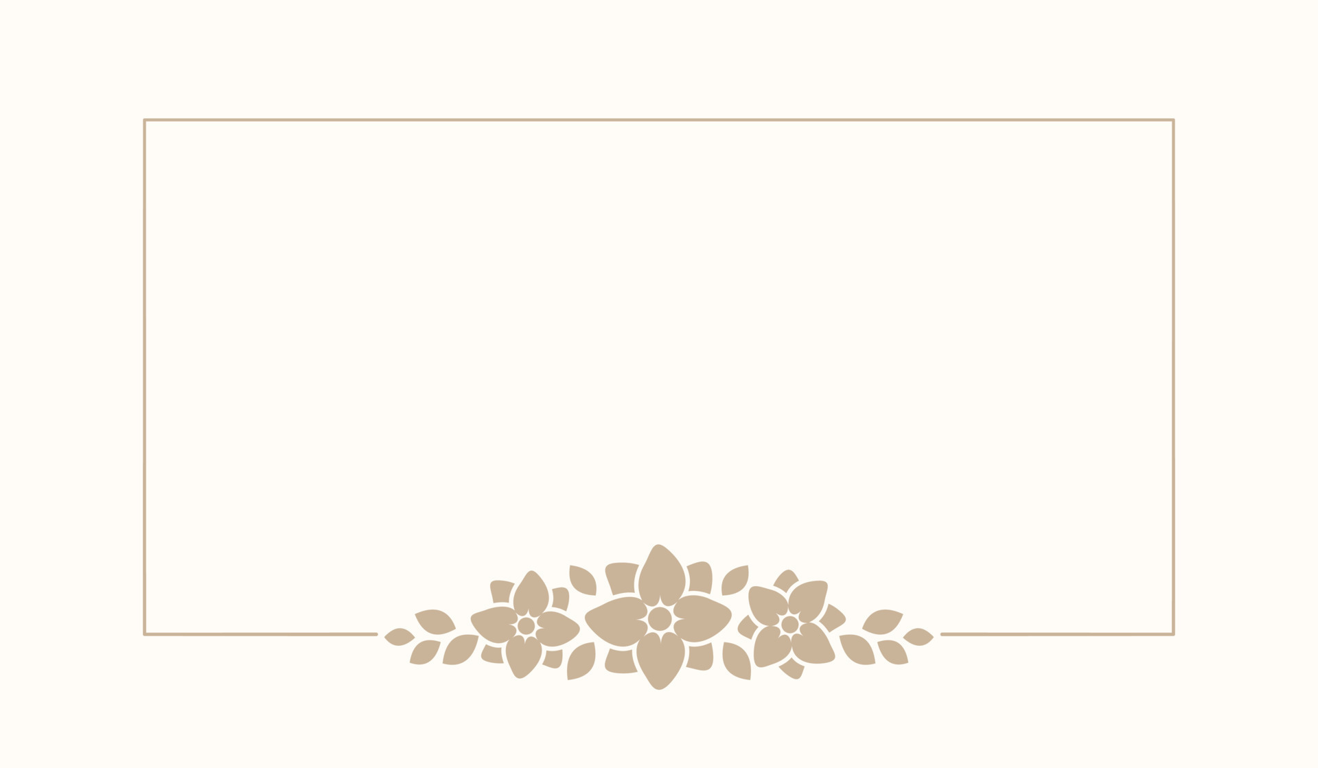 Floral beige rectangle frame. Botanical boho border vector illustration ... Floral beige rectangle frame. Botanical boho border vector illustration ...