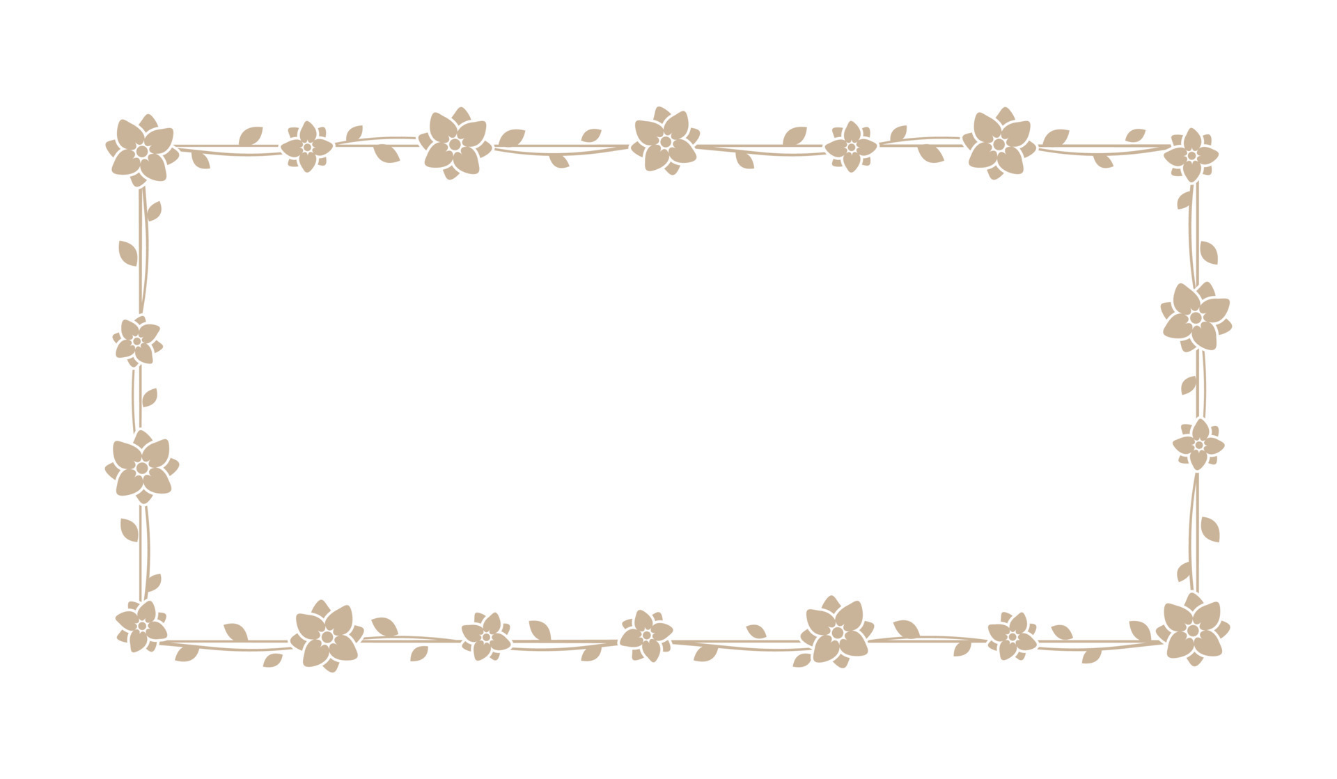 Floral beige rectangle frame. Botanical boho border vector illustration ... Floral beige rectangle frame. Botanical boho border vector illustration ...