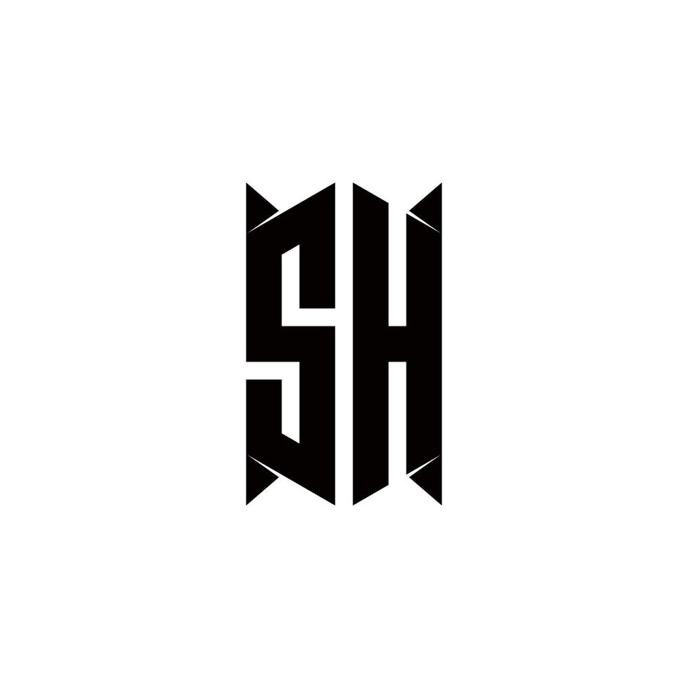 SH Logo monogram with shield shape designs template 20740113 Vector Art ... SH Logo monogram with shield shape designs template 20740113 Vector Art ...
