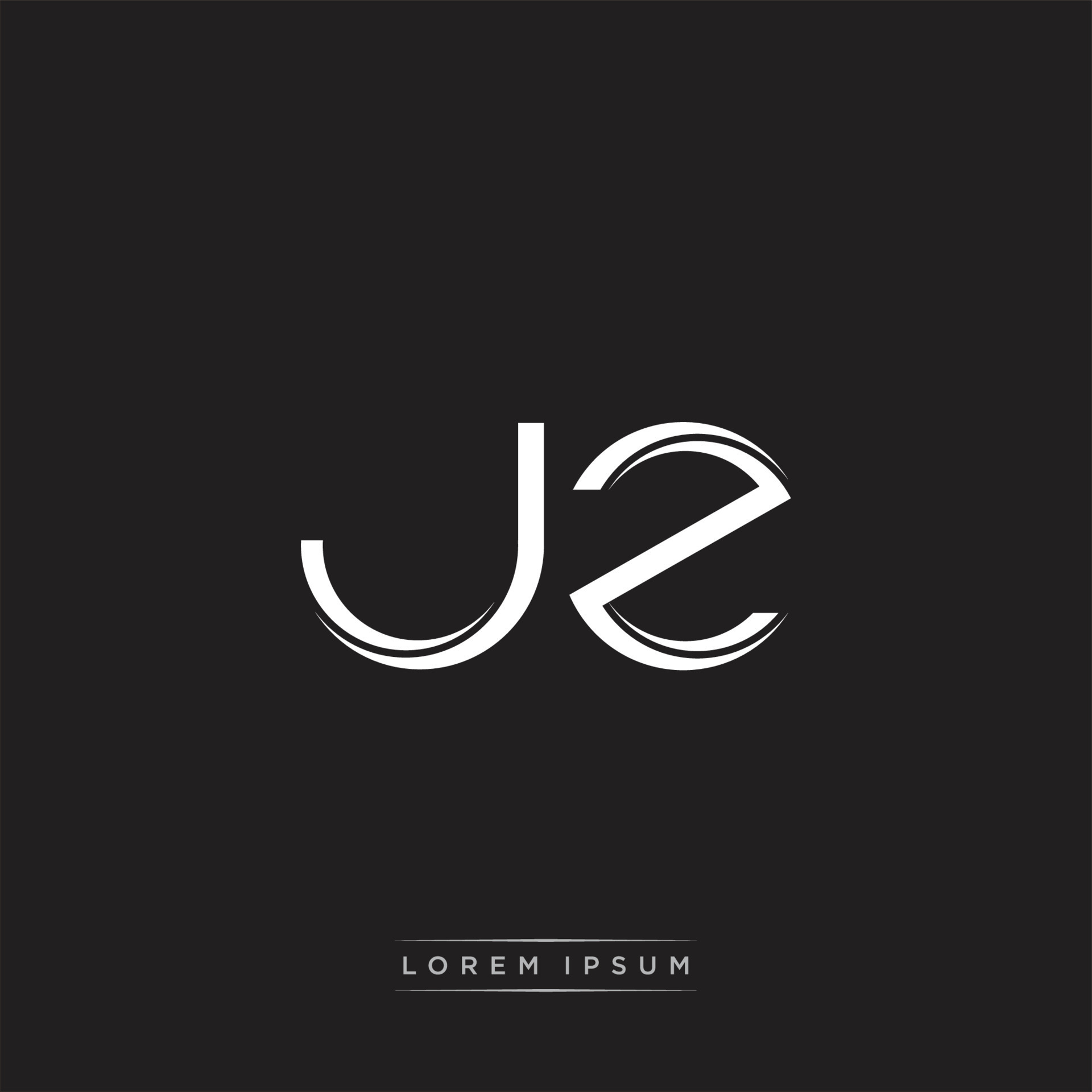 JZ Initial Letter Split Lowercase Logo Modern Monogram Template ... JZ Initial Letter Split Lowercase Logo Modern Monogram Template ...