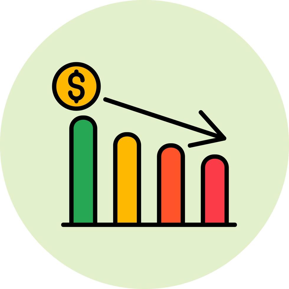 Profit Dicrease Vector Icon 20740973 Vector Art at Vecteezy