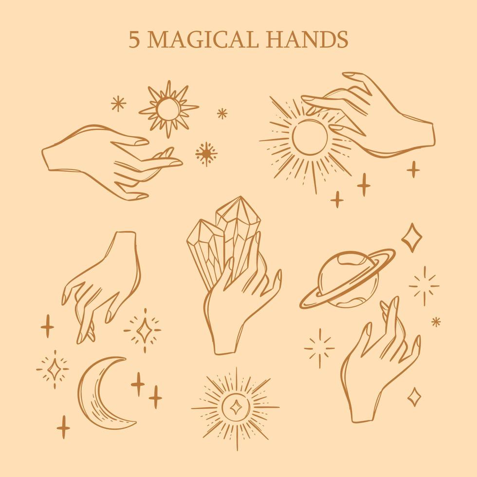 MAGIC HANDS Witchcraft Variations Esoteric Astrology Set 20748920 ... MAGIC HANDS Witchcraft Variations Esoteric Astrology Set 20748920 ...