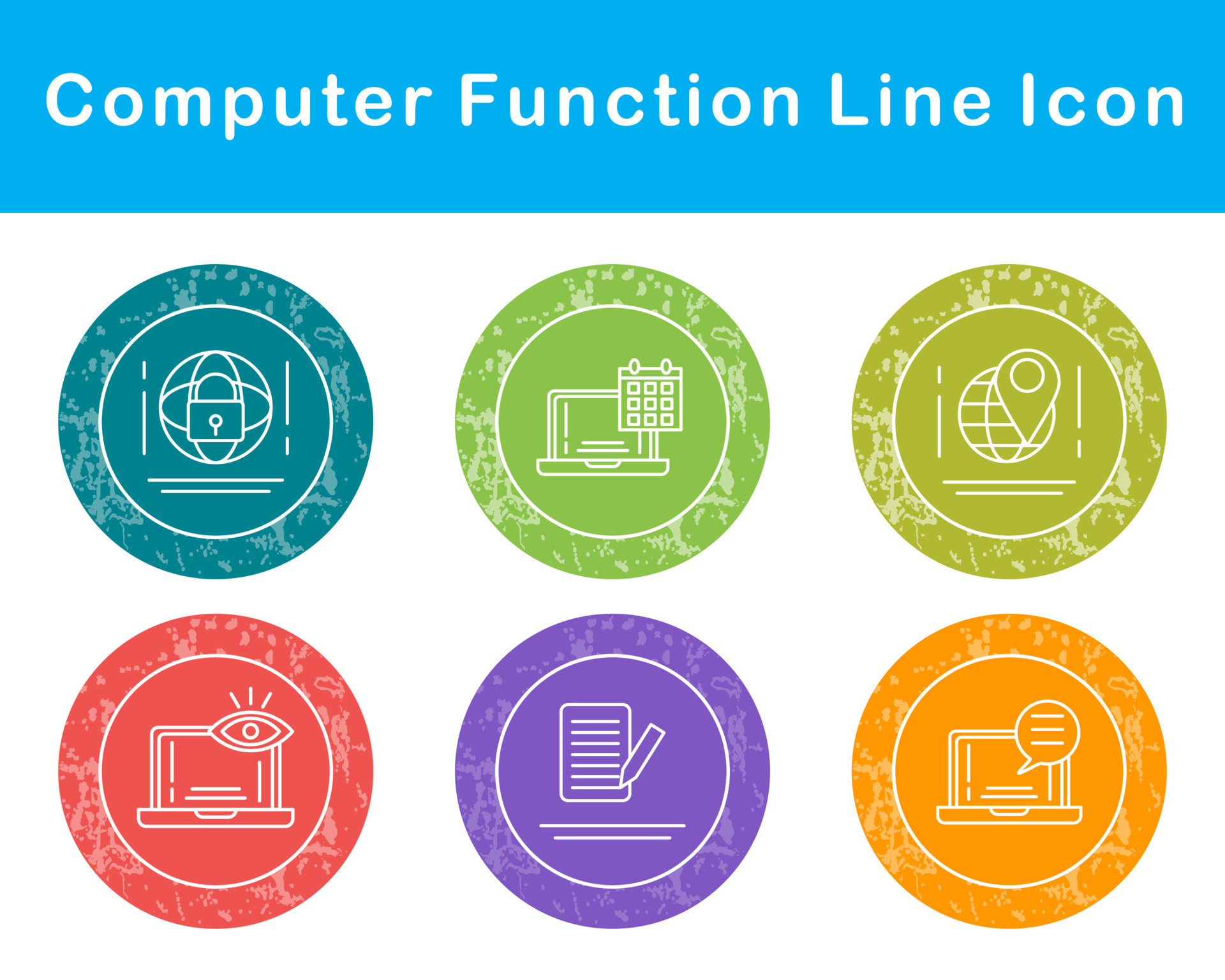 Computer Function Vector Icon Set 20762063 Vector Art at Vecteezy