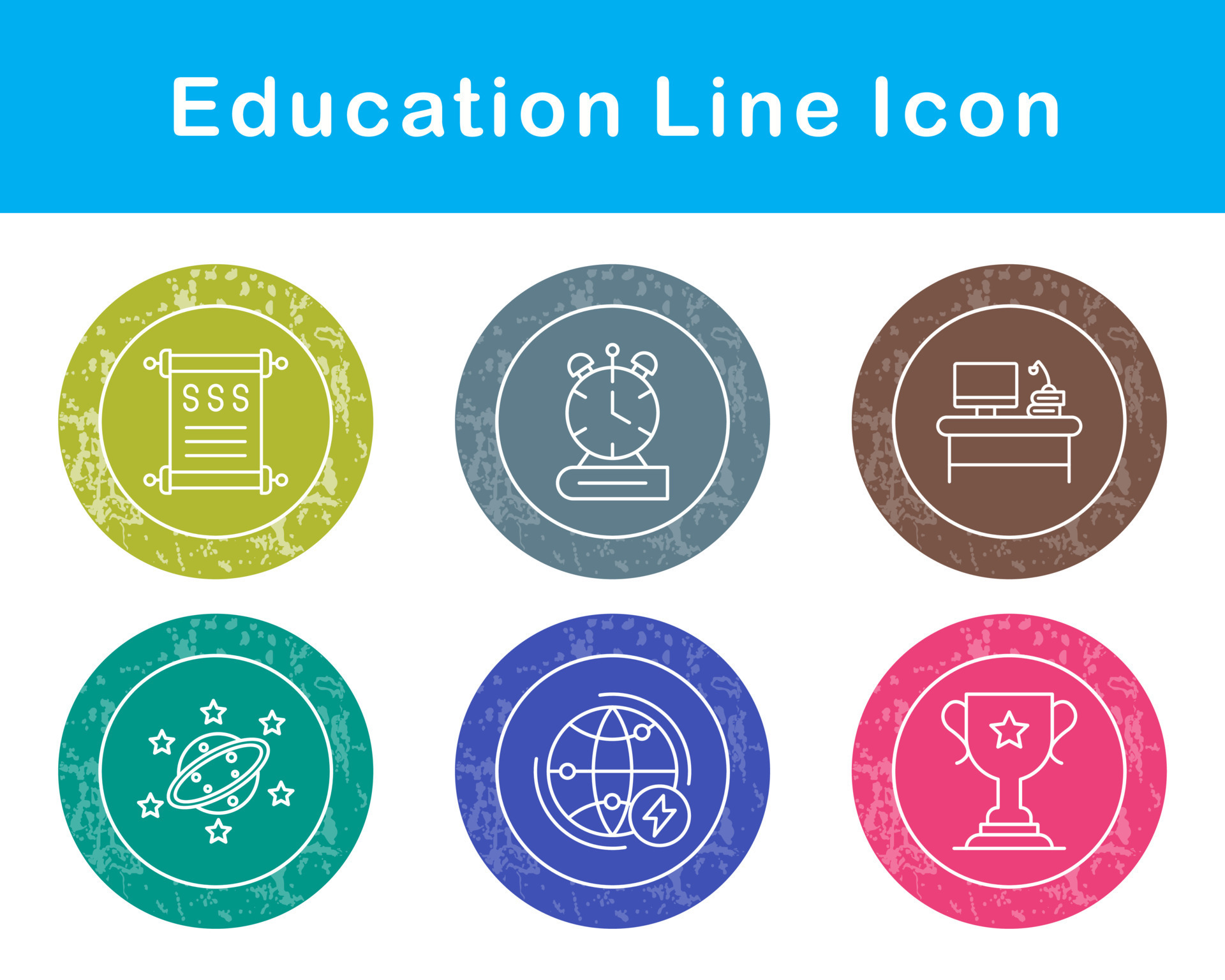 Education Vector Icon Set 20762086 Vector Art at Vecteezy