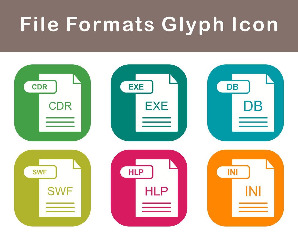 File Formats Vector Icon Set 20762245 Vector Art at Vecteezy