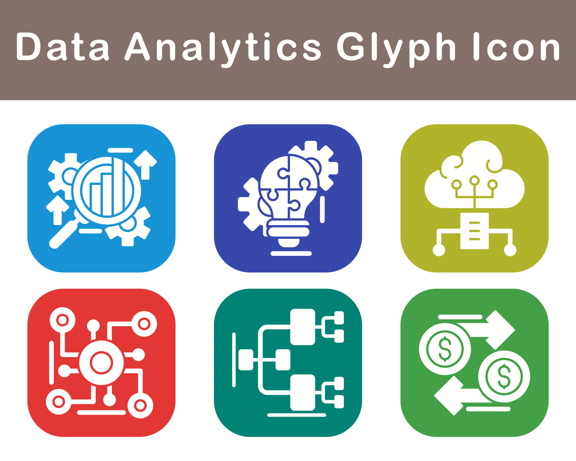Data Analytics Vector Icon Set 20762569 Vector Art At Vecteezy