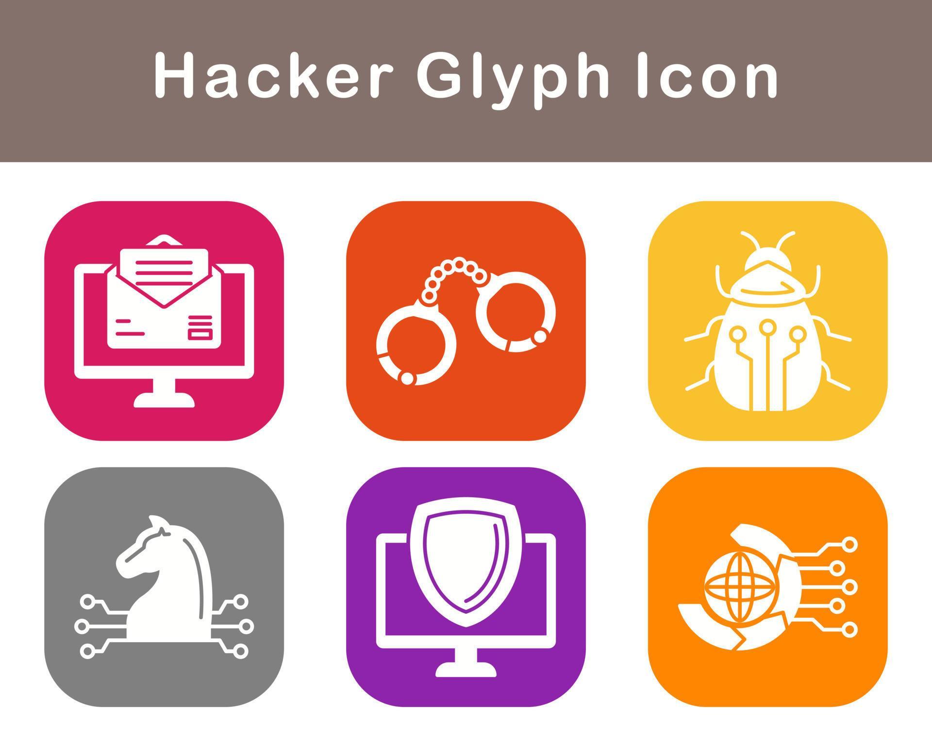 Hacker Vector Icon Set 20762613 Vector Art at Vecteezy