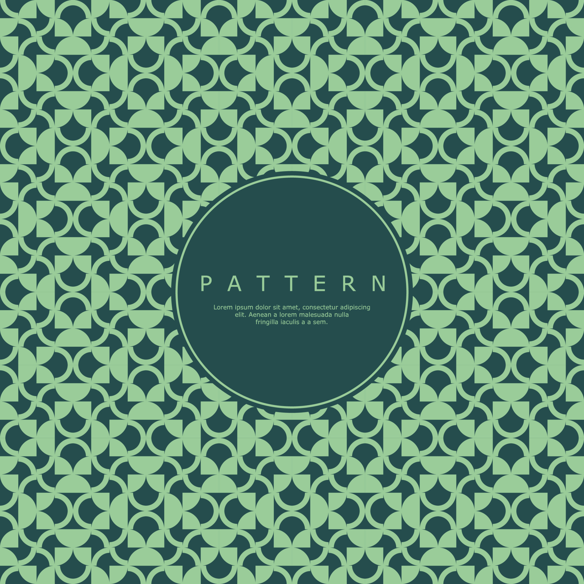 Creative Circle Abstract Seamless Pattern Modern Half Round Repeat