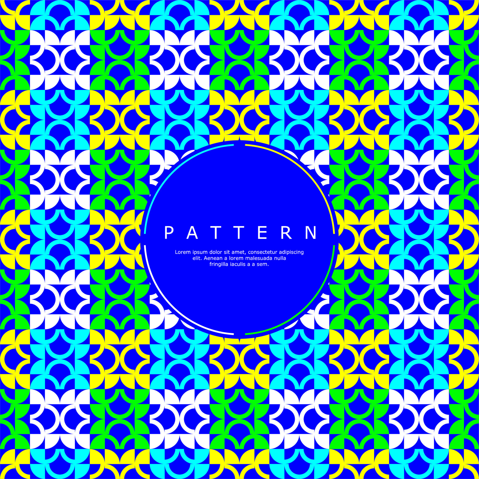Colorful Circle Flow Abstract Seamless Pattern Modern Fun Round Line Pattern 20765109 Vector