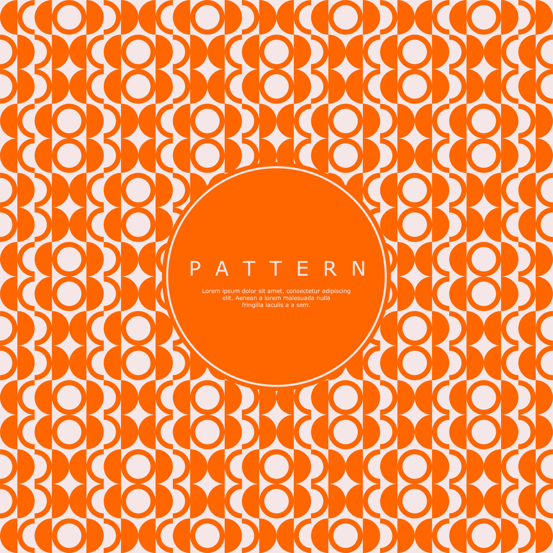 Modern Zig Zag Circle Line Shape Abstract Pattern Minimal Round
