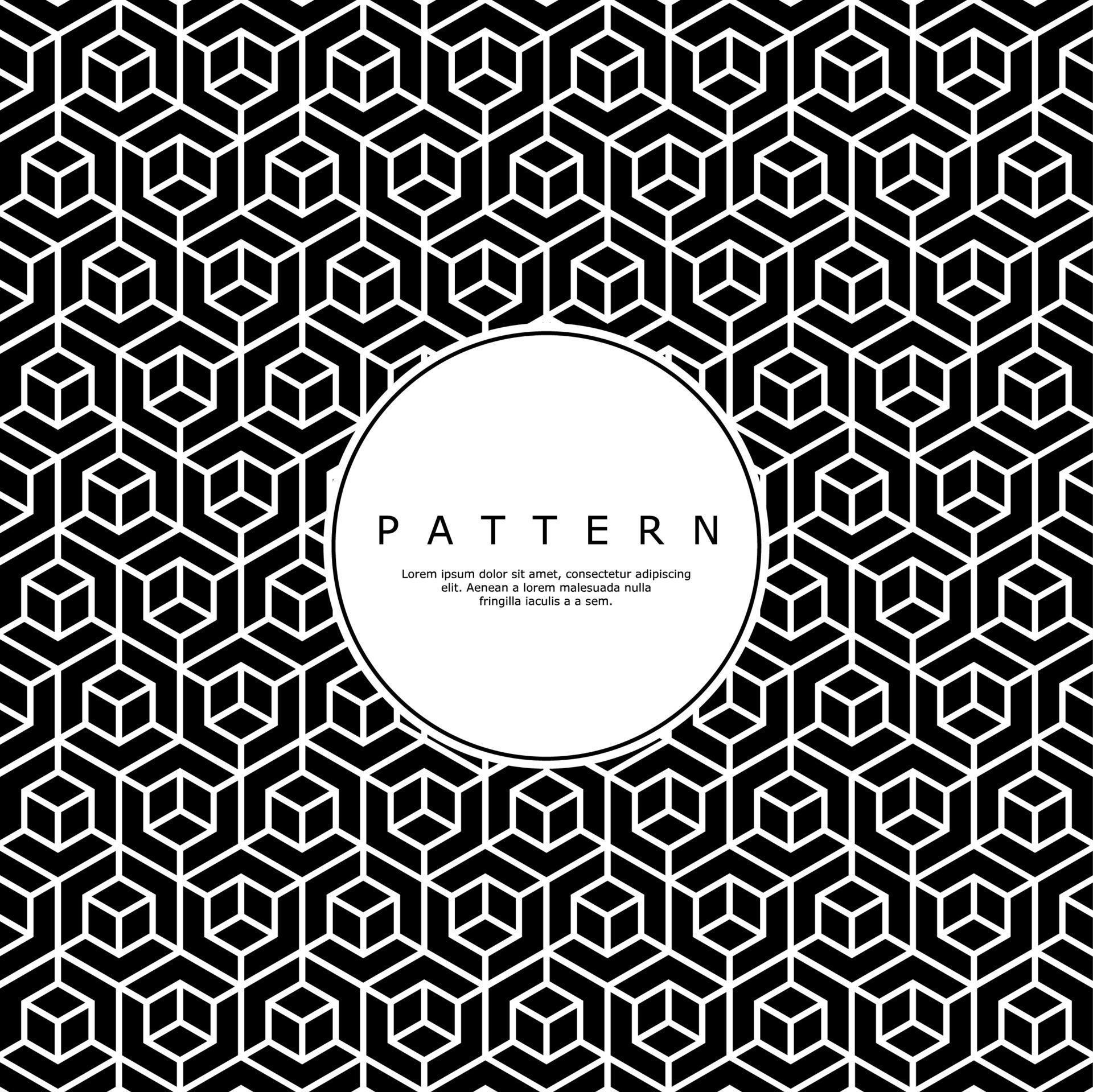 Modern black box line abstract pattern design. Minimalist hexagonal pattern vector. 20765176 ...