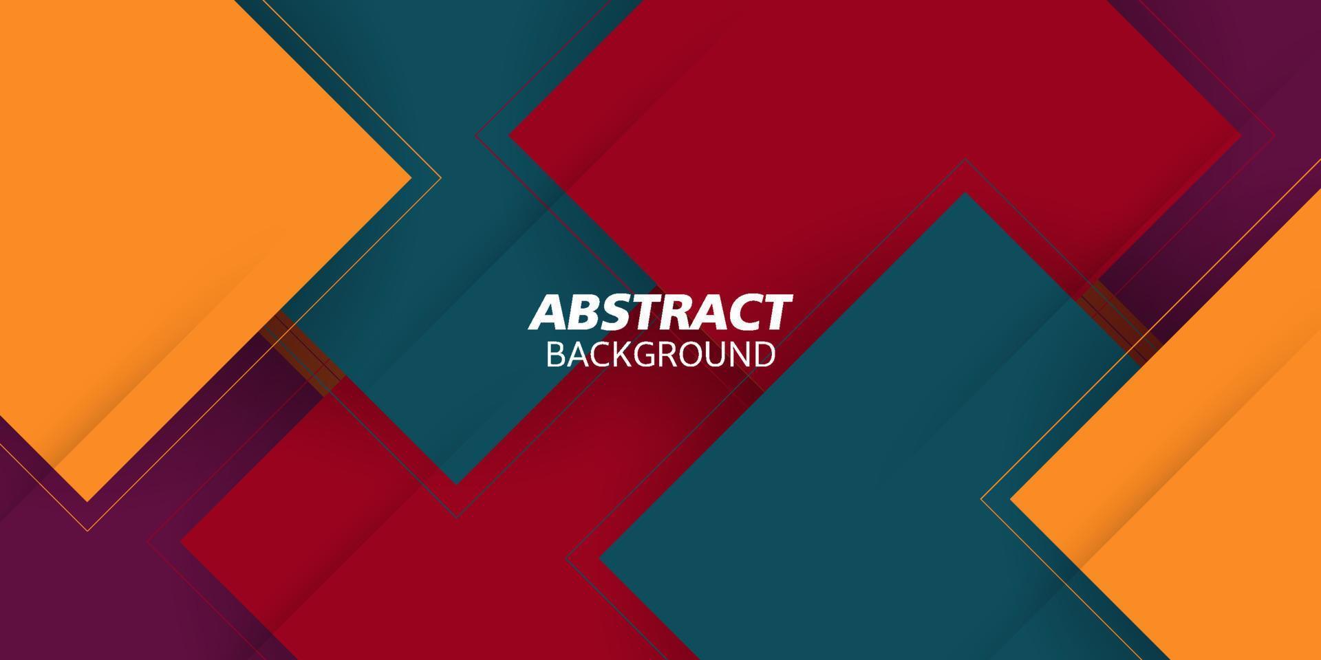 Orangegreen And Red Square Template Abstract Background Vector Overlap