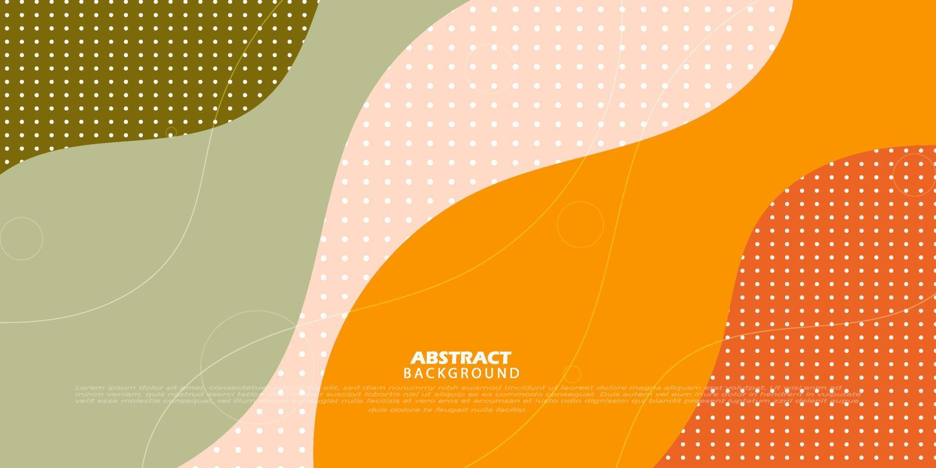 Colorful Summer Wave Background Design Peach Orange And Green With Dot