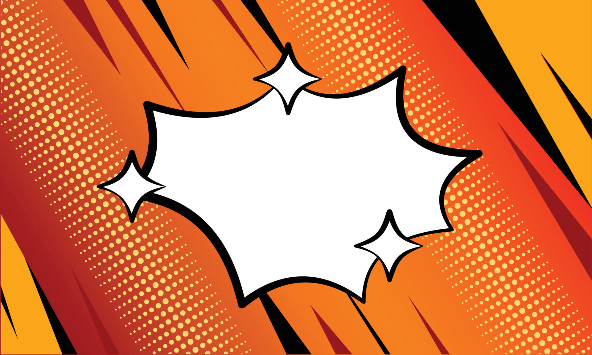 Flat Comic Splash Speech Bubble with Gradient Color 20767266 Vector Art ...