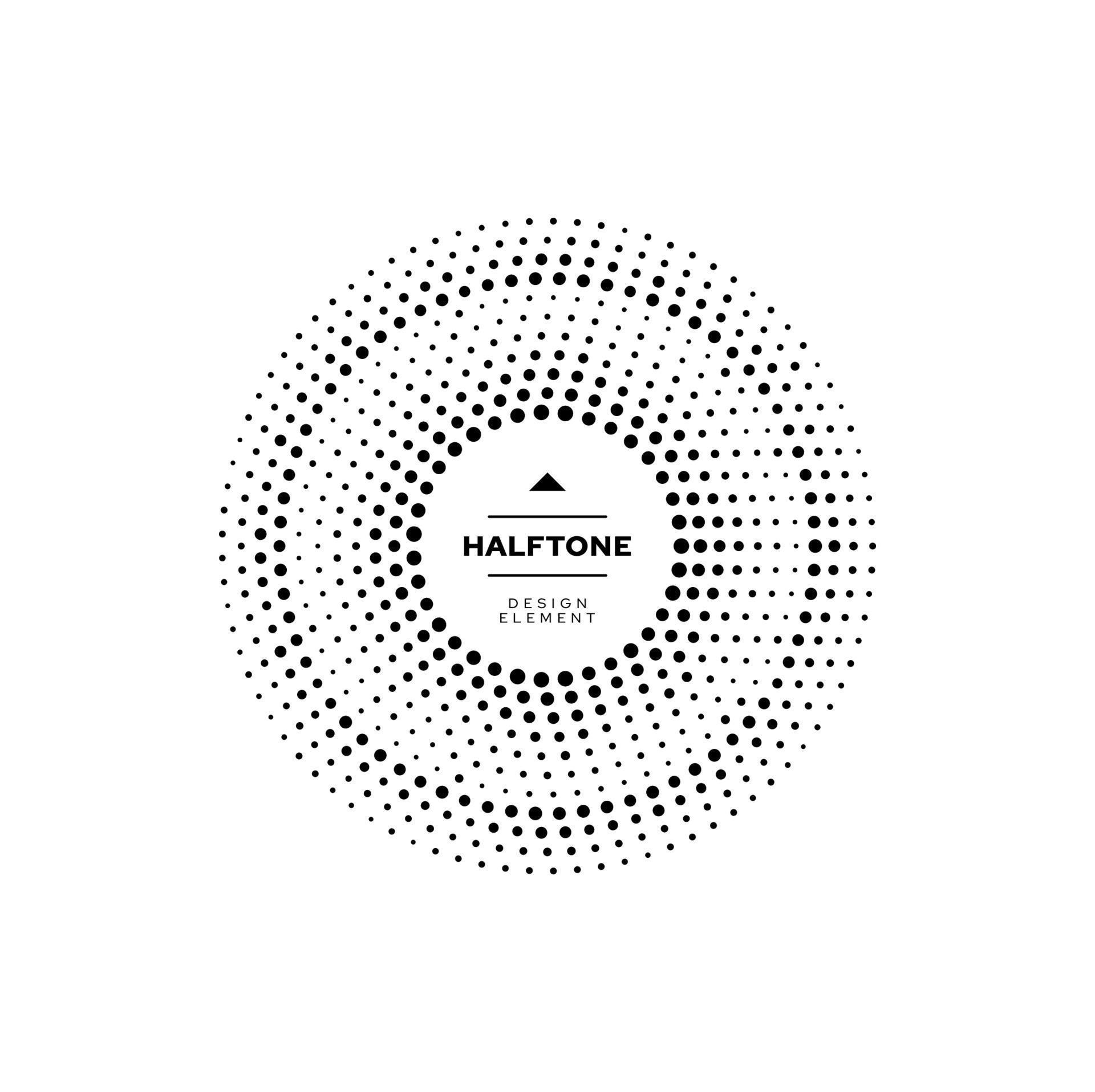 Halftone Circle Pattern Border Of Frame With Dots 20772194 Vector Art At Vecteezy