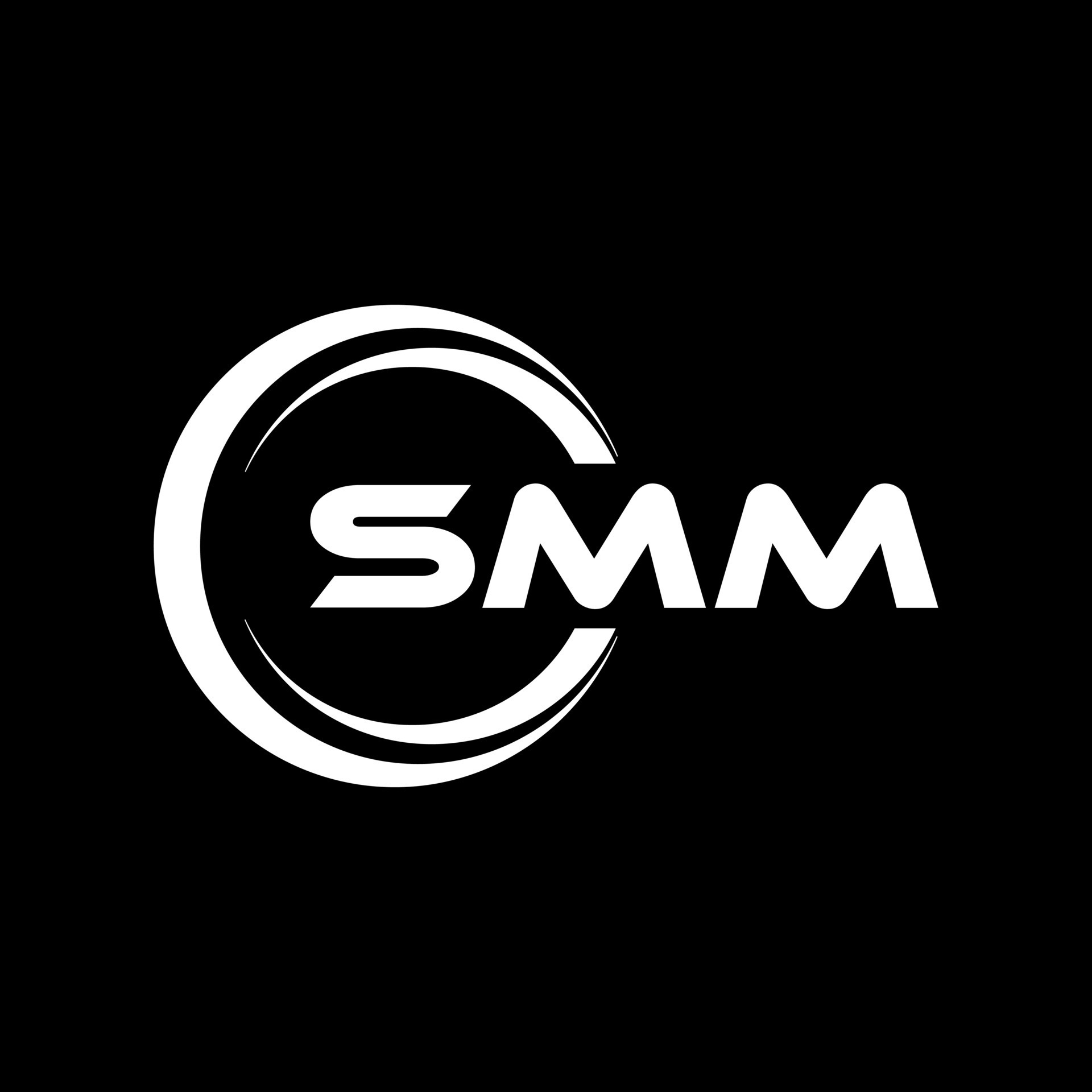 SMM letter logo design in illustration. Vector logo, calligraphy designs for logo, Poster ...