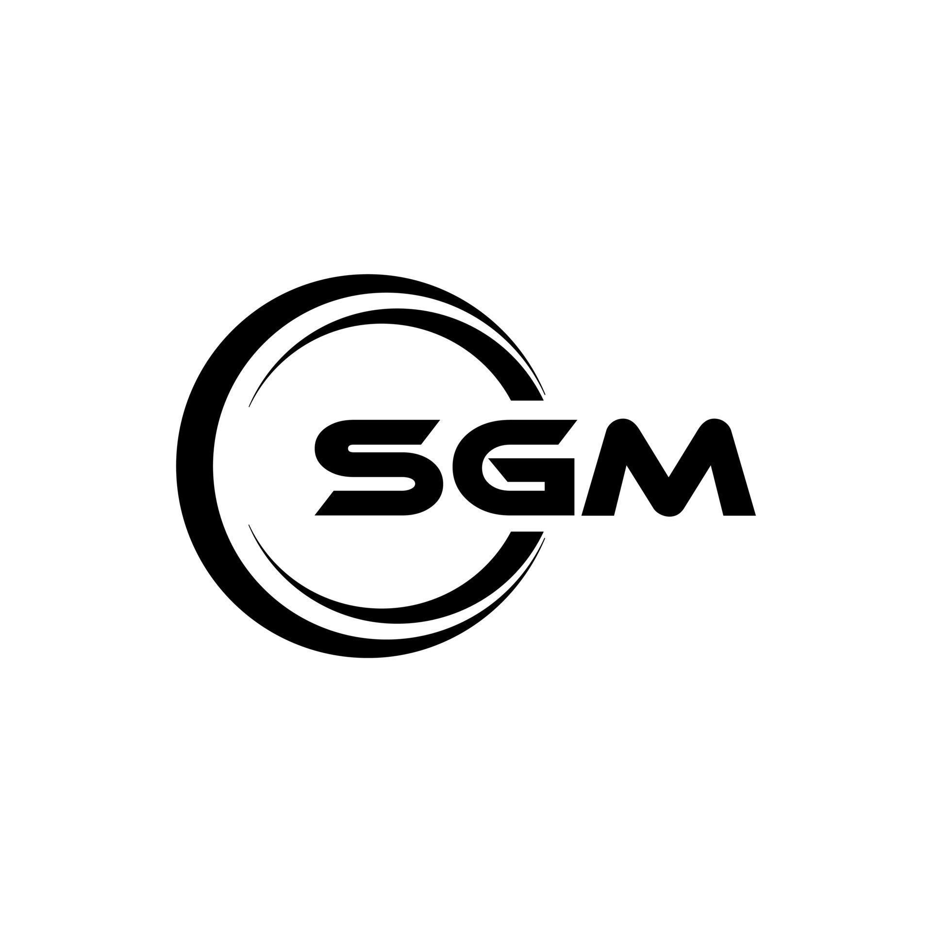 SGM letter logo design in illustration. Vector logo, calligraphy designs for logo, Poster ...