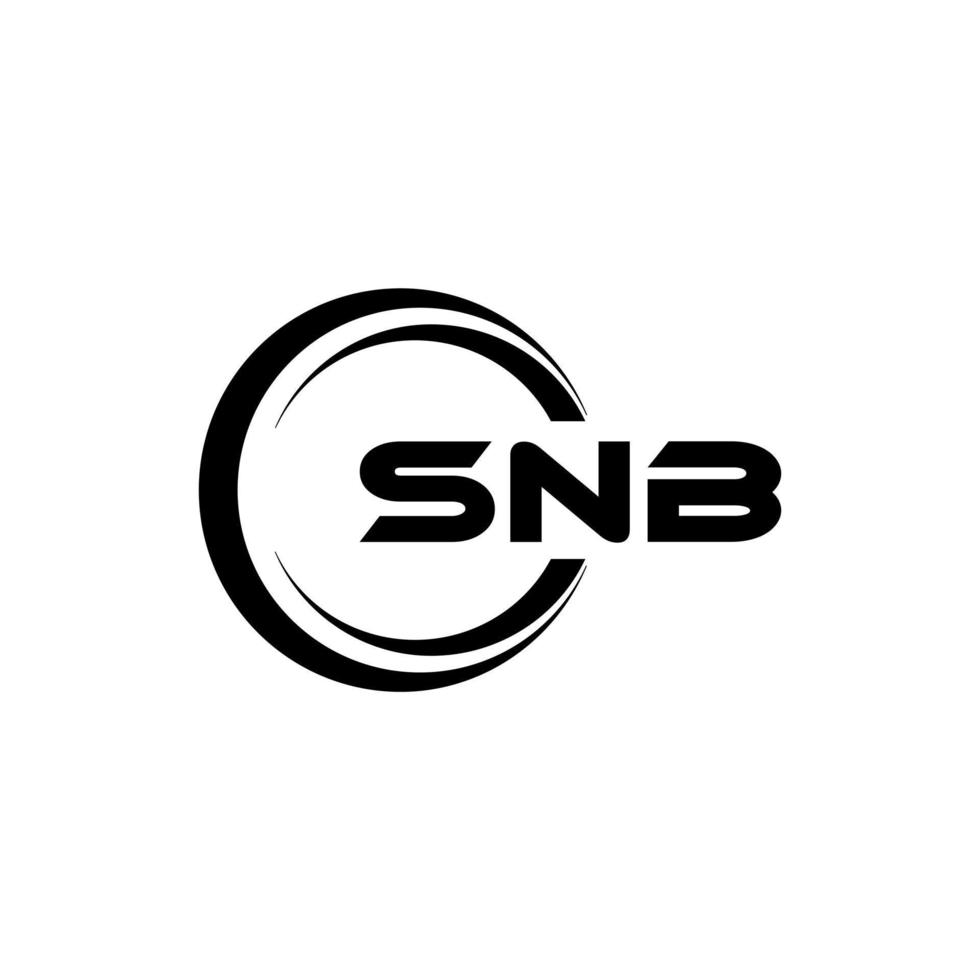diseño del logotipo de la letra snb en la ilustración. logotipo vectorial, diseños de caligrafía ...