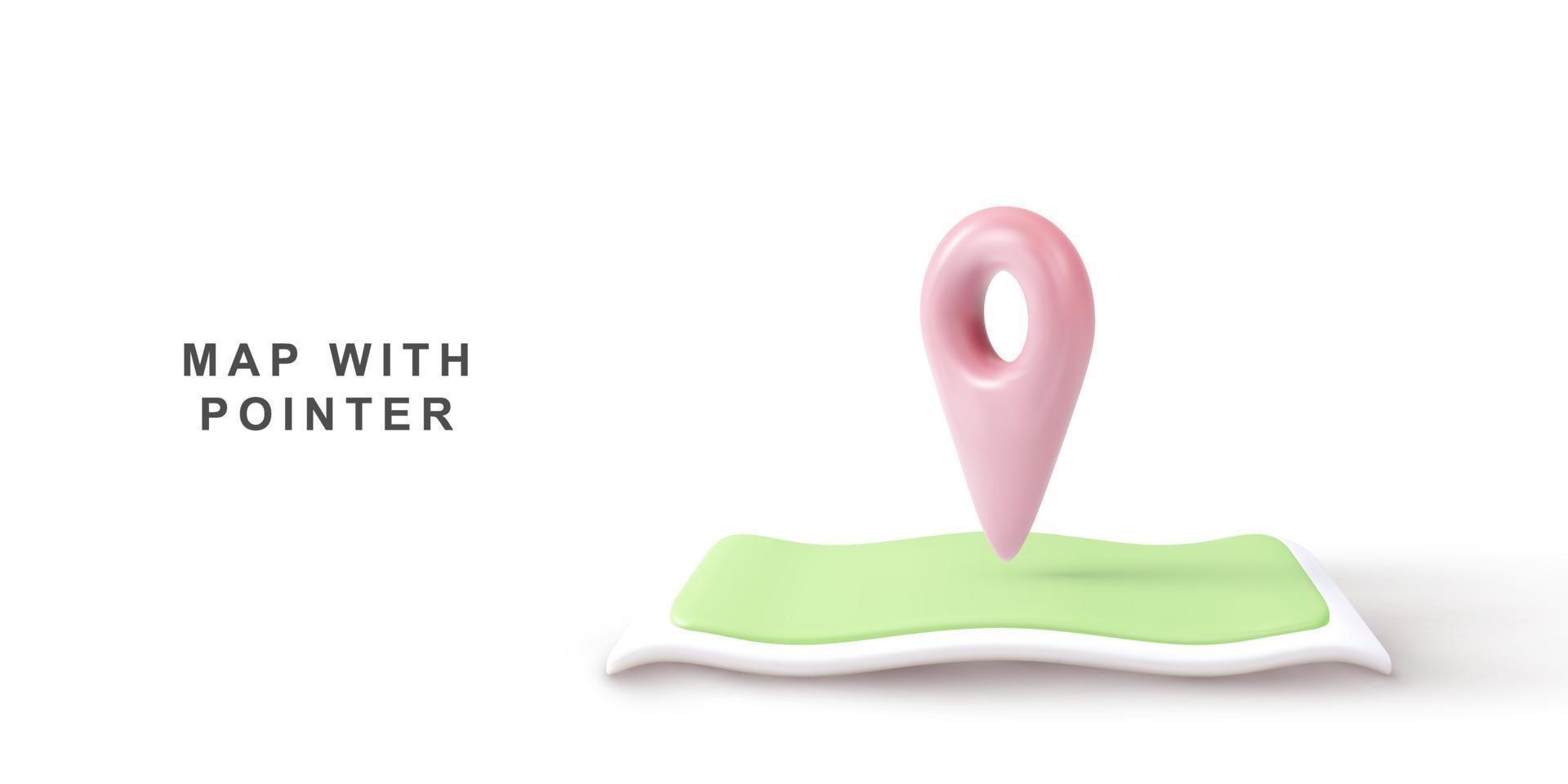 3d map with pointer. Vector illustration. 20782314 Vector Art at Vecteezy