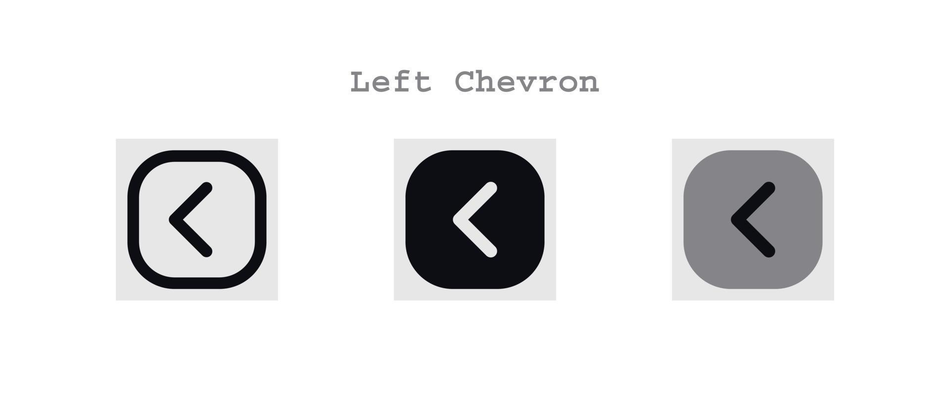 left chevron icons set 20790796 Vector Art at Vecteezy