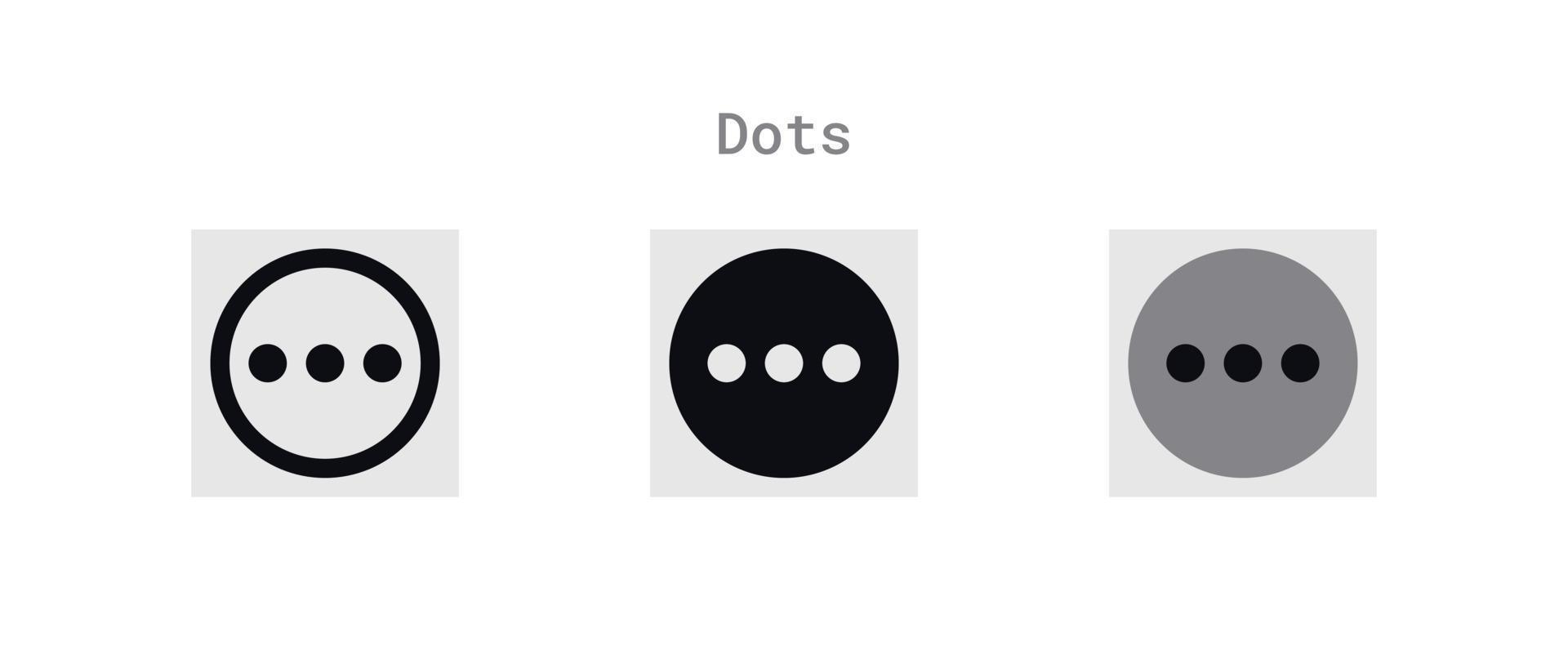 Three Dots Icons Sheet 20790817 Vector Art At Vecteezy