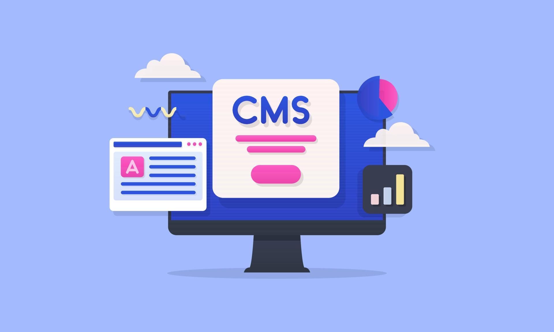 Management System Cms Website Software Security Website Builder Concept 20793552 Vector Art