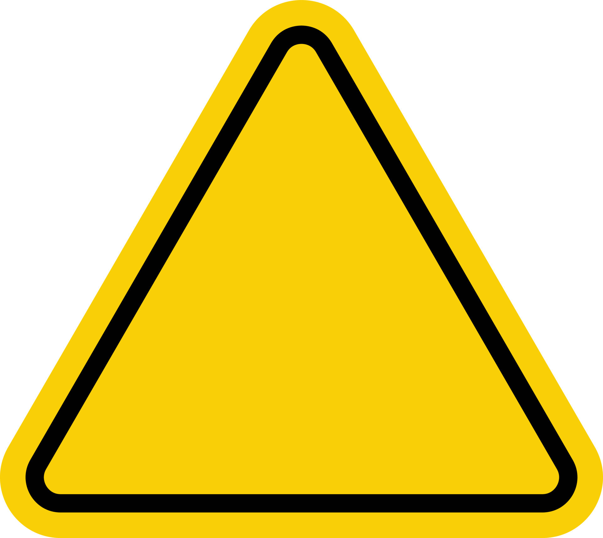 Blank Yellow Caution Sign Blank Yellow Caution Sign