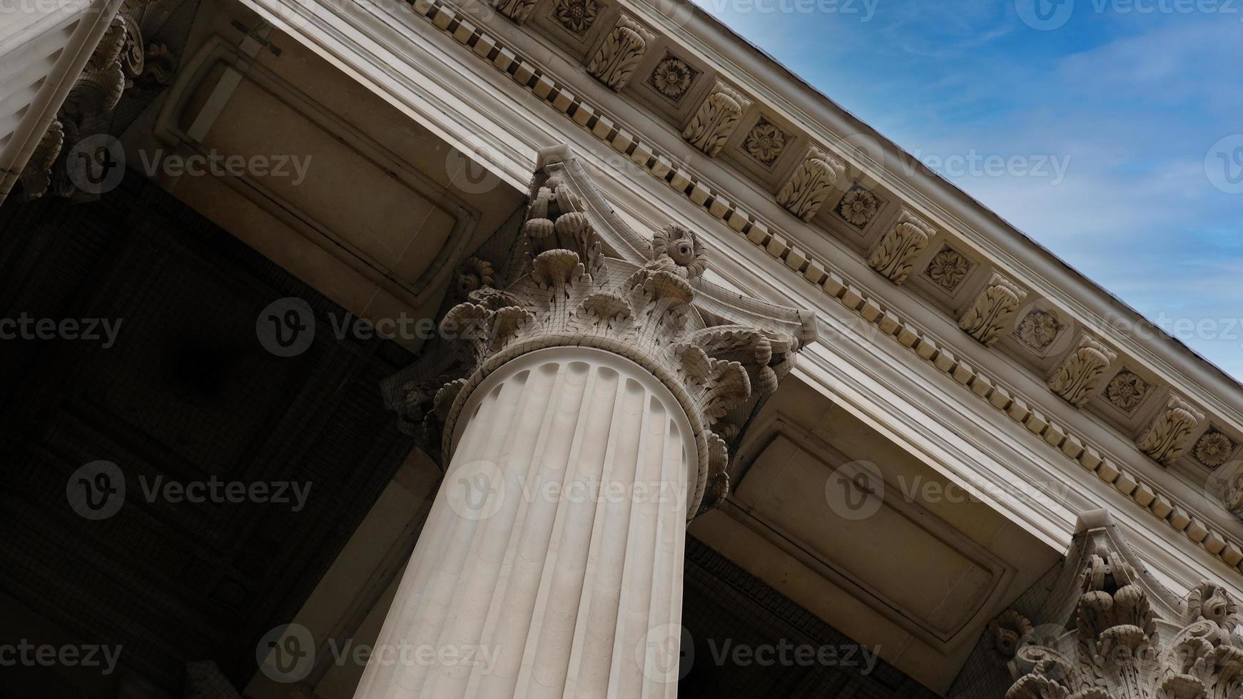 Classic architectural column. Details of architecture of historical ...