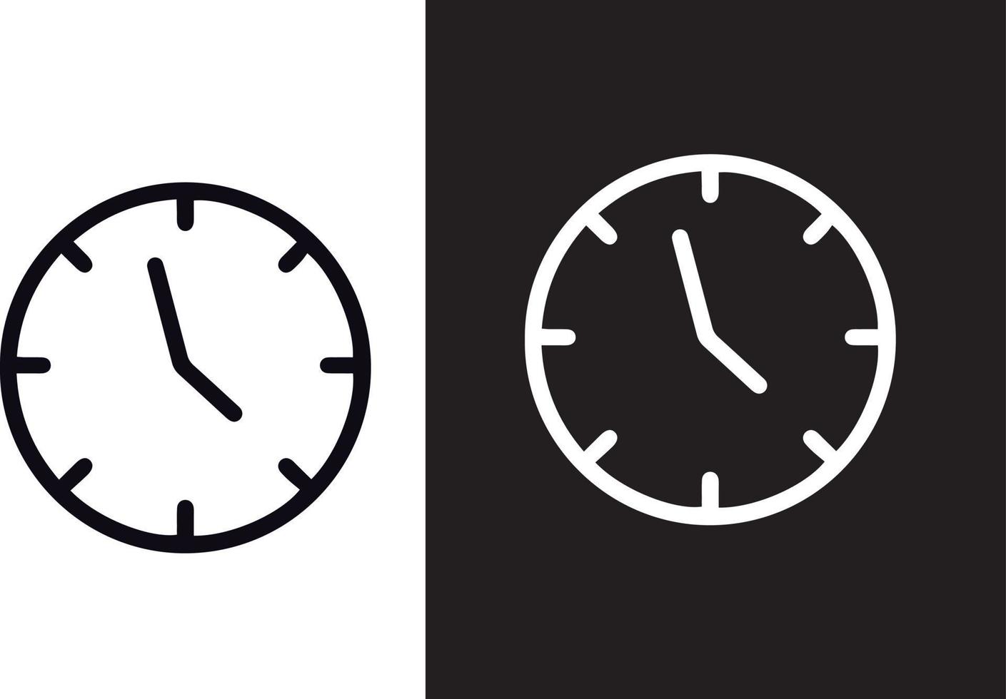 Clock Outline Icon Vector Design 20801027 Vector Art At Vecteezy
