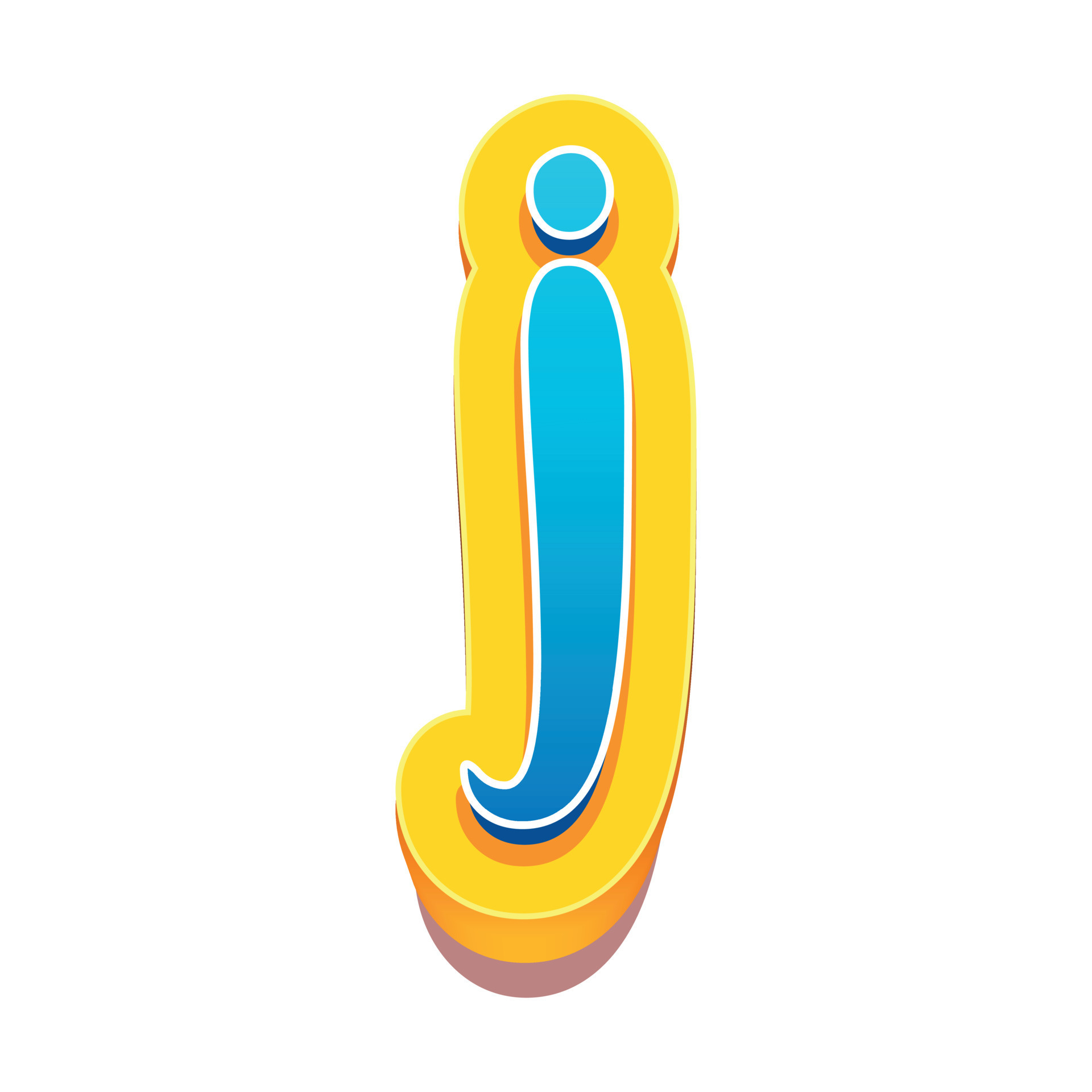 3d illustration of small letter j 20806380 Vector Art at Vecteezy