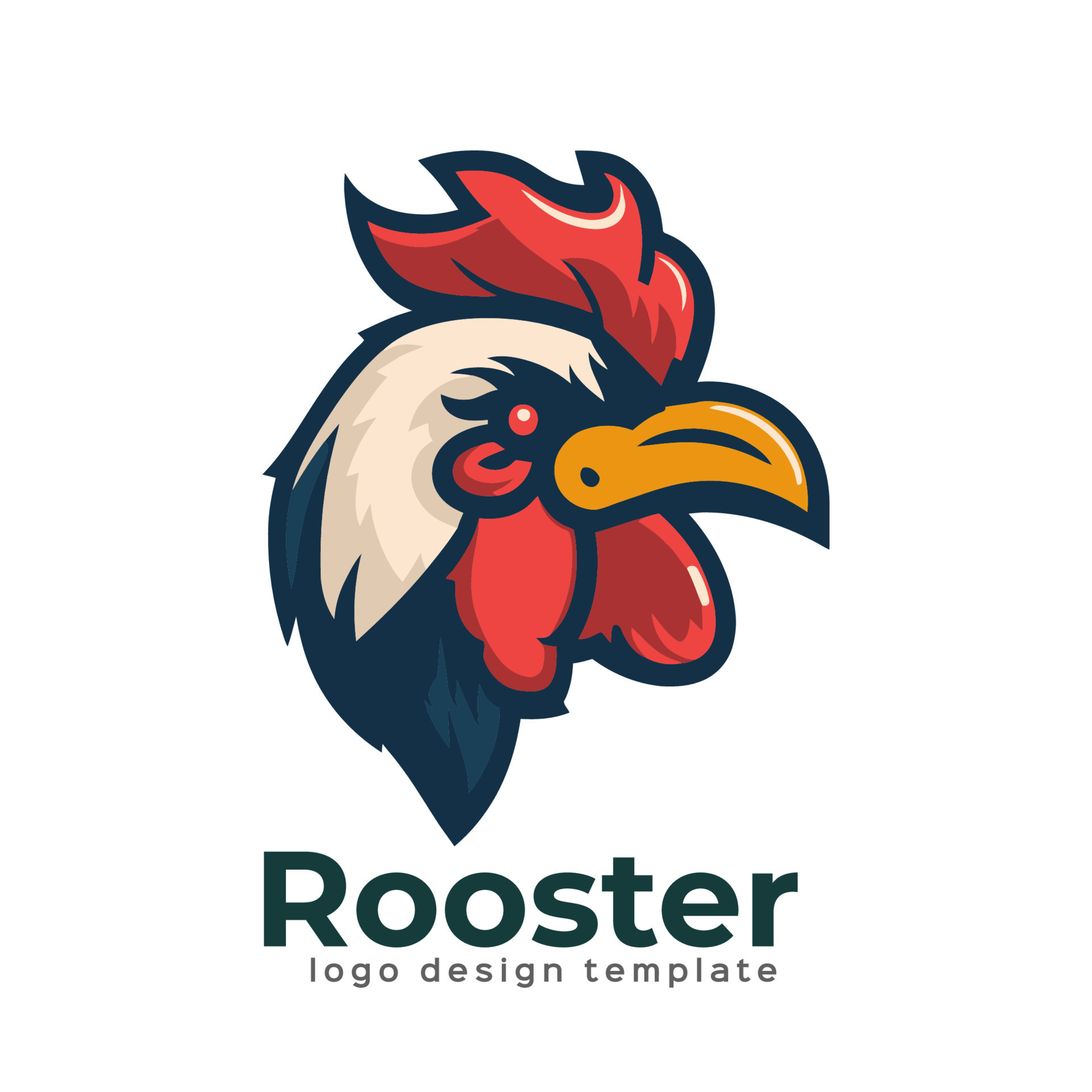 Rooster head vector logo template. Rooster head vector logo template 20810868 Vector Art at Vecteezy